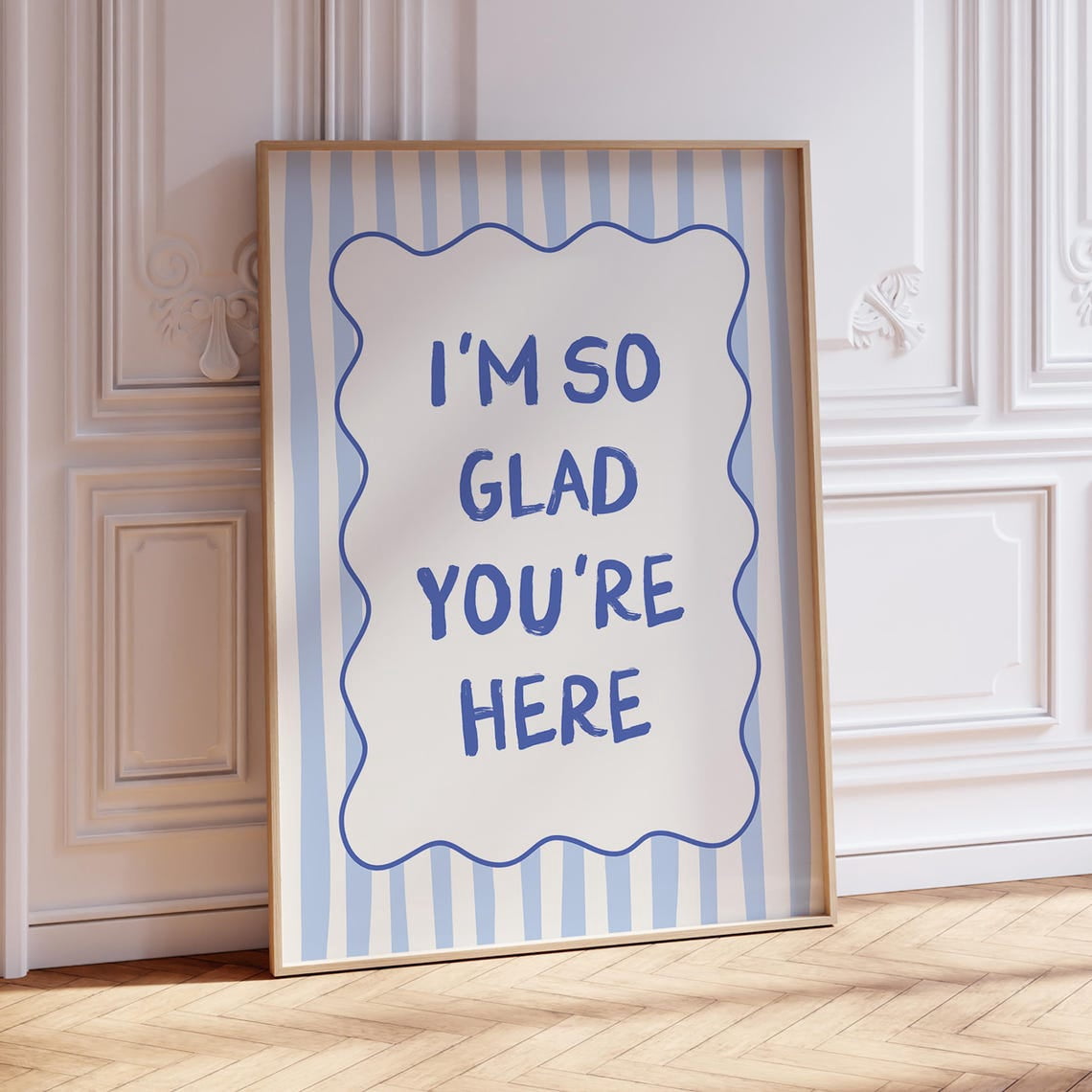 Im So Glad Youre Here Entryway Wall Art, Unframed Paper Print Size ...