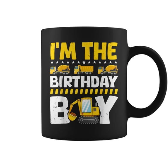 Im The Birthday Boy Construction Theme Party Matching Bday Coffee Mugs ...