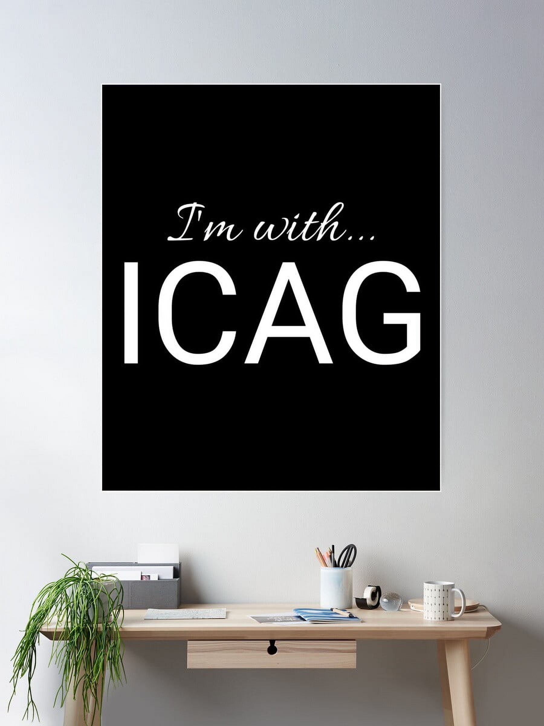 Im With Icag Poster Wall Art, Modern Wall Decor For Living Room Bedroom ...