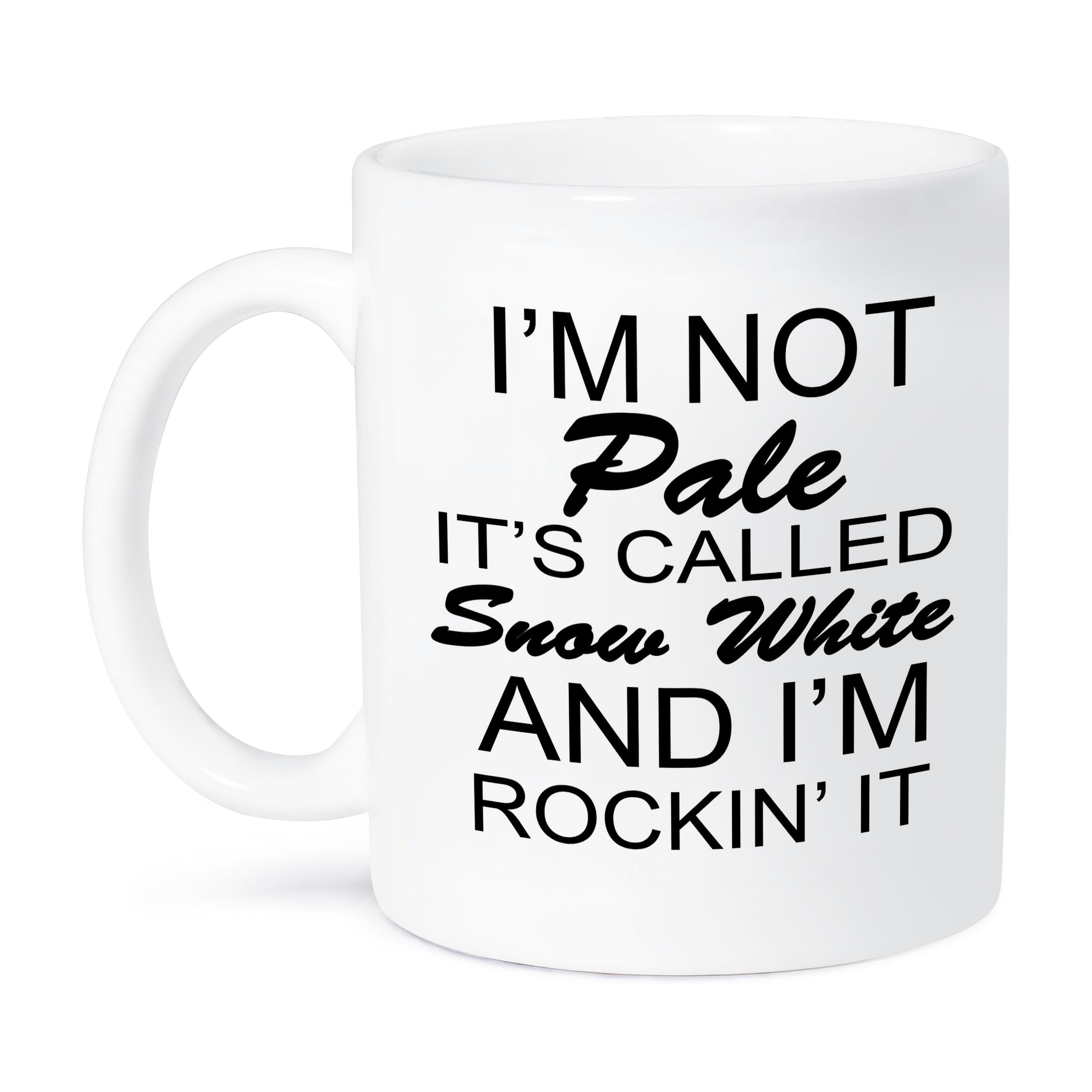 3dRose, Im not pale its called snow white and Im rockin it, 15oz Mug ...