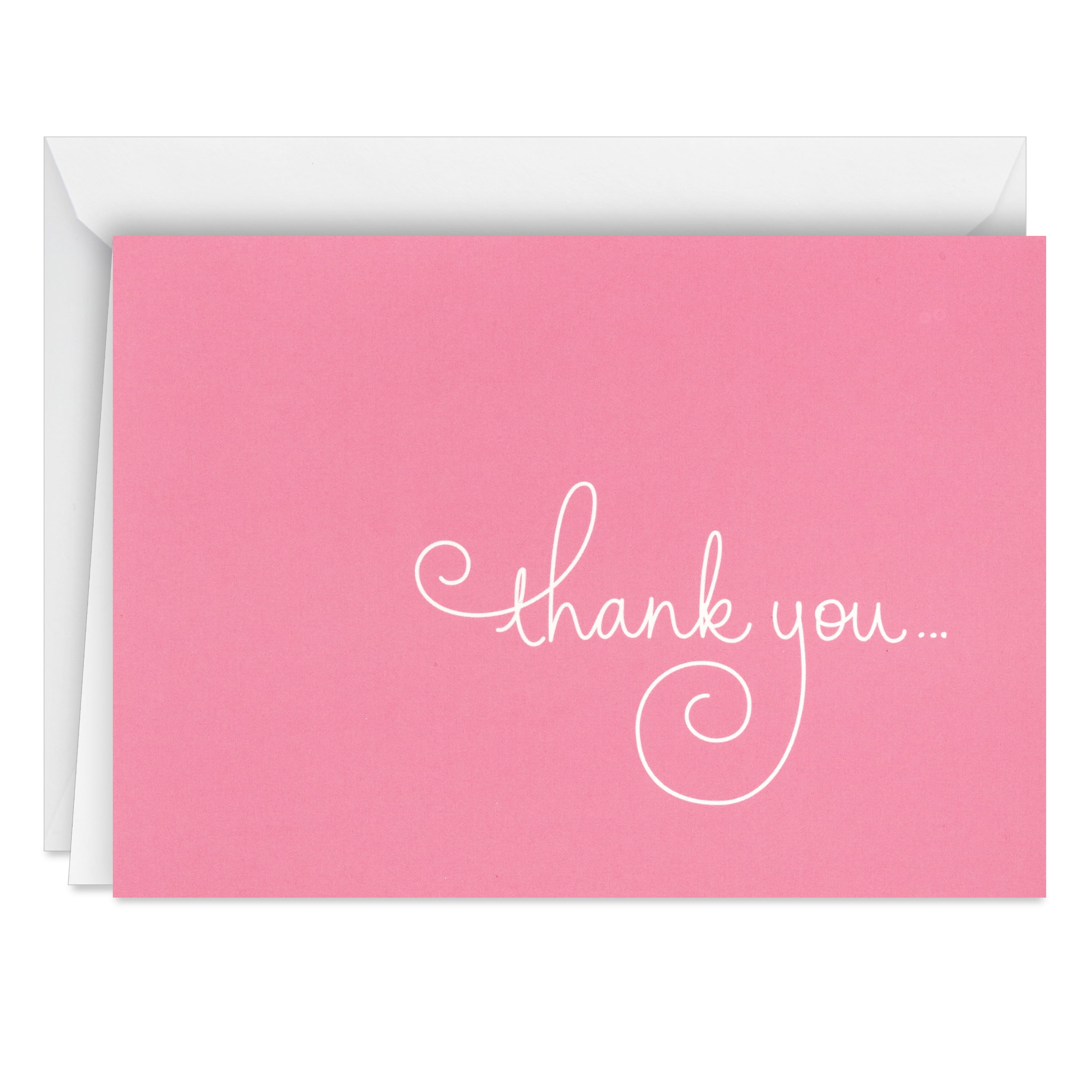 Image Arts Thank-You Notes (Pink Script), 4 ct. - Walmart.com