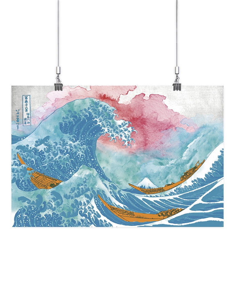 Image Conscious Ocean Waves With Boats Poster - Porter Hastings Designs ...