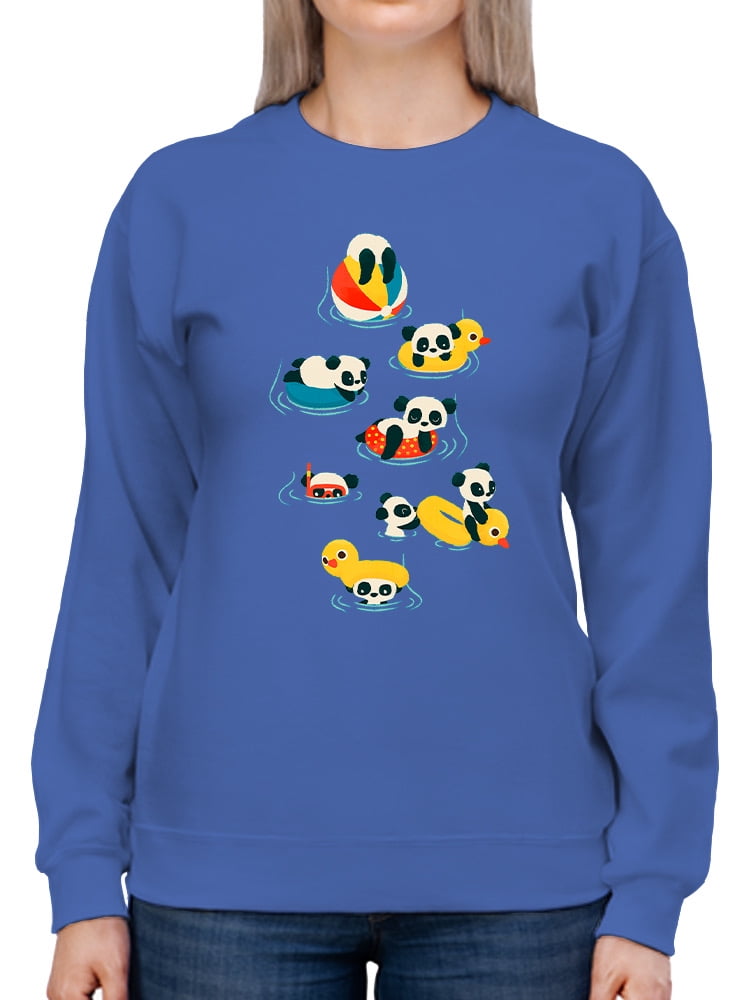 Image Conscious Panda Vacation Sweatshirt Women's -Jay Fleck Designs ...