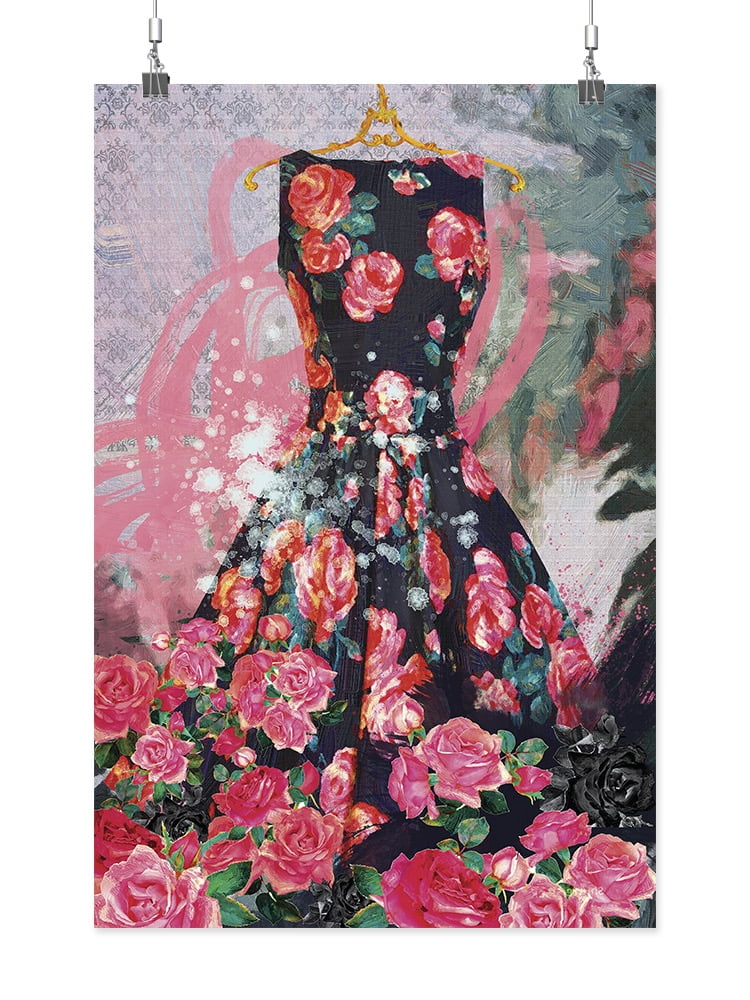 Image Conscious Rose Dress Poster - Porter Hastings Designs, Poster ...