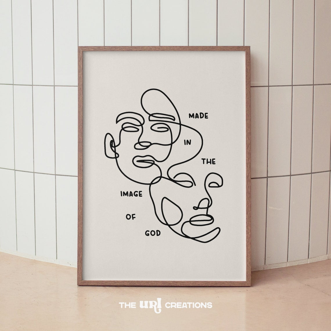 Image Of God Line Art Print, Modern Christian Wall Art, Minimalist ...