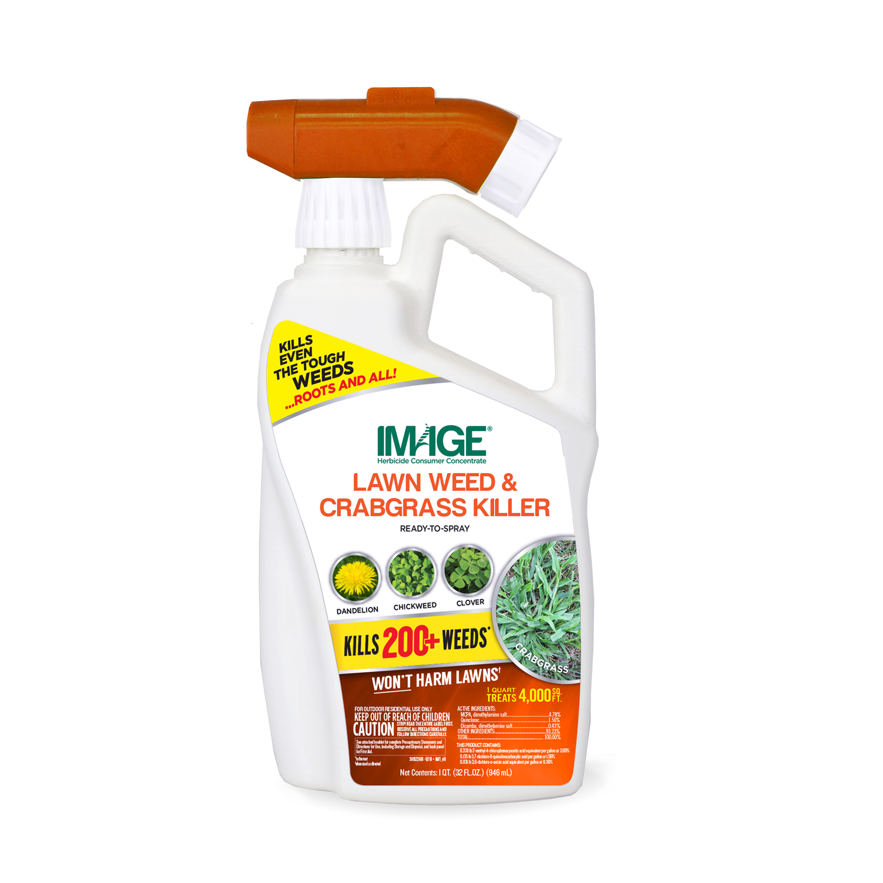 Image Lawn Weed & Crabgrass Killer Herbicide, 32 oz. Ready-to-Spray ...