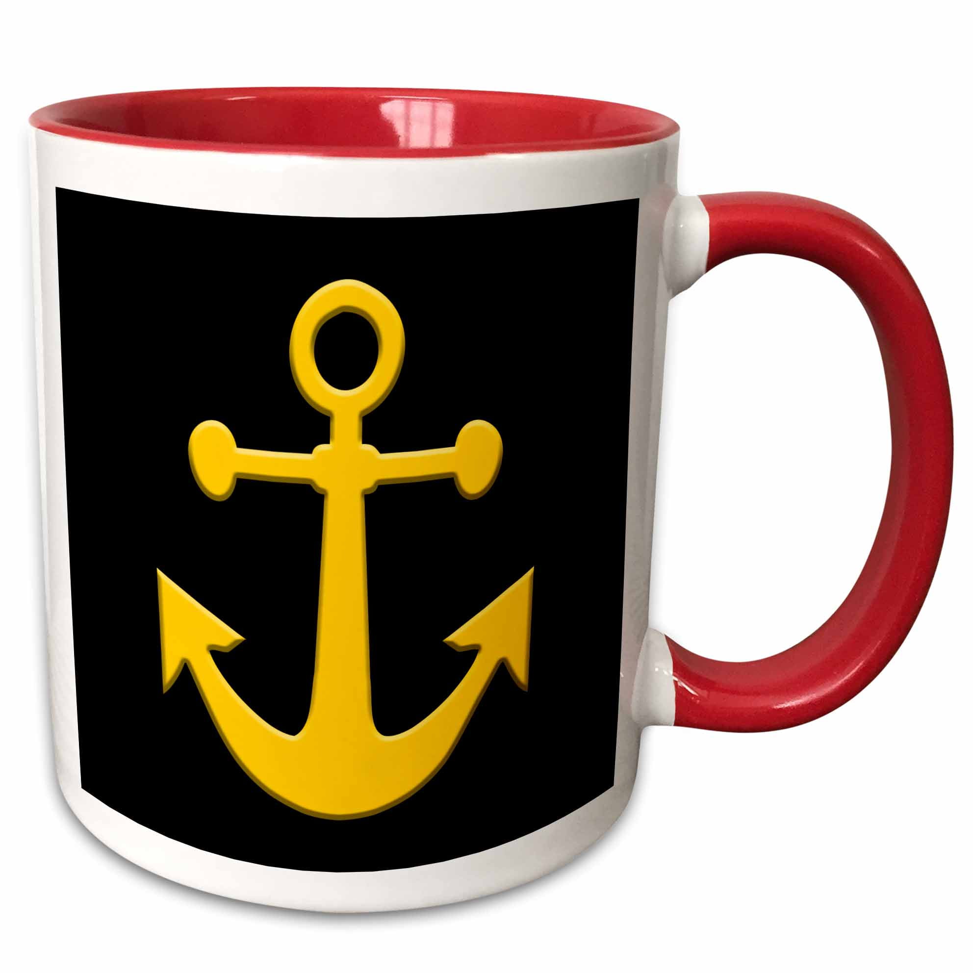 3drose, Image of an Anchor. Sea Travel Symbol. Good Luck Charm. Yellow ...