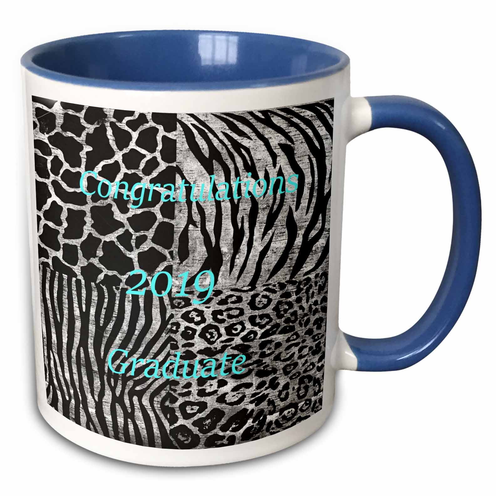 3drose, Image of Aqua Congratulations on Black White Animal Prints ...