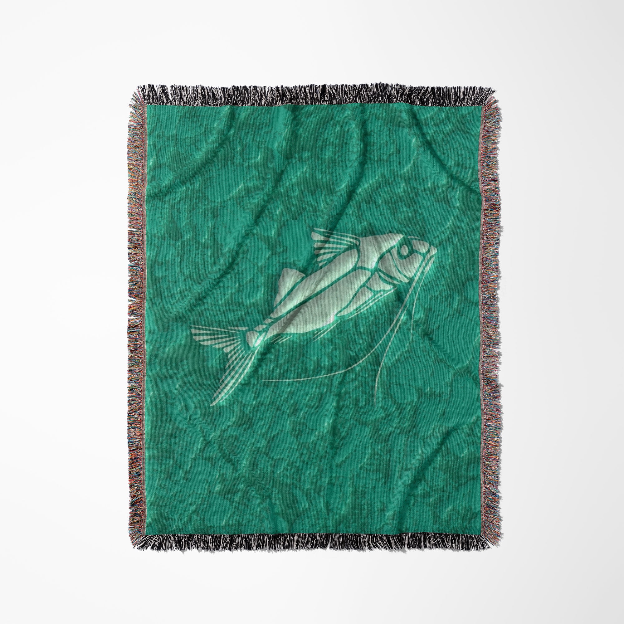 Image Of Catfish In White Over Blue Green Background- Not Embossed ...
