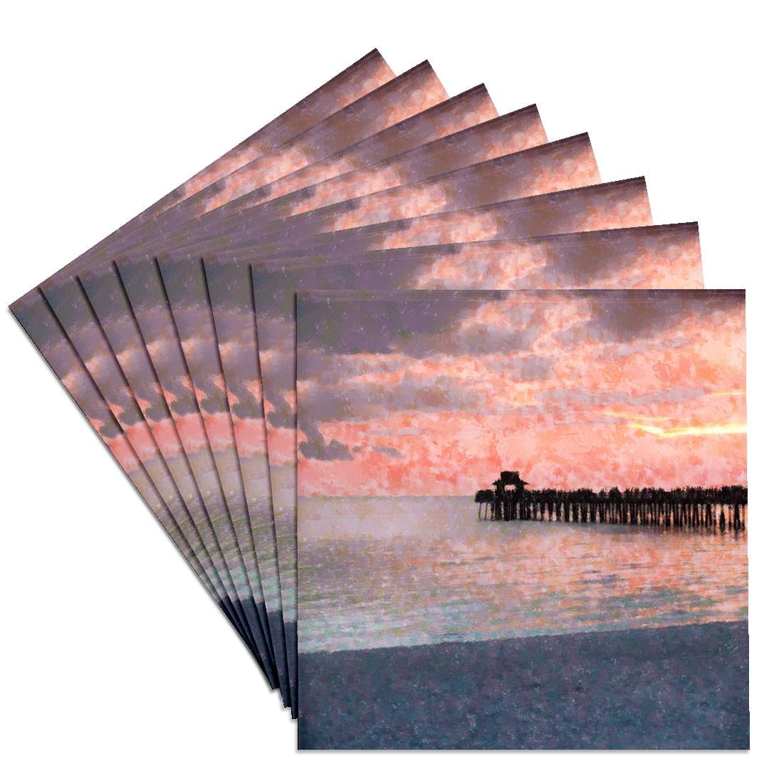 3drose, Image of Famous Naples Pier with Rose Clouds Reflecting Near ...