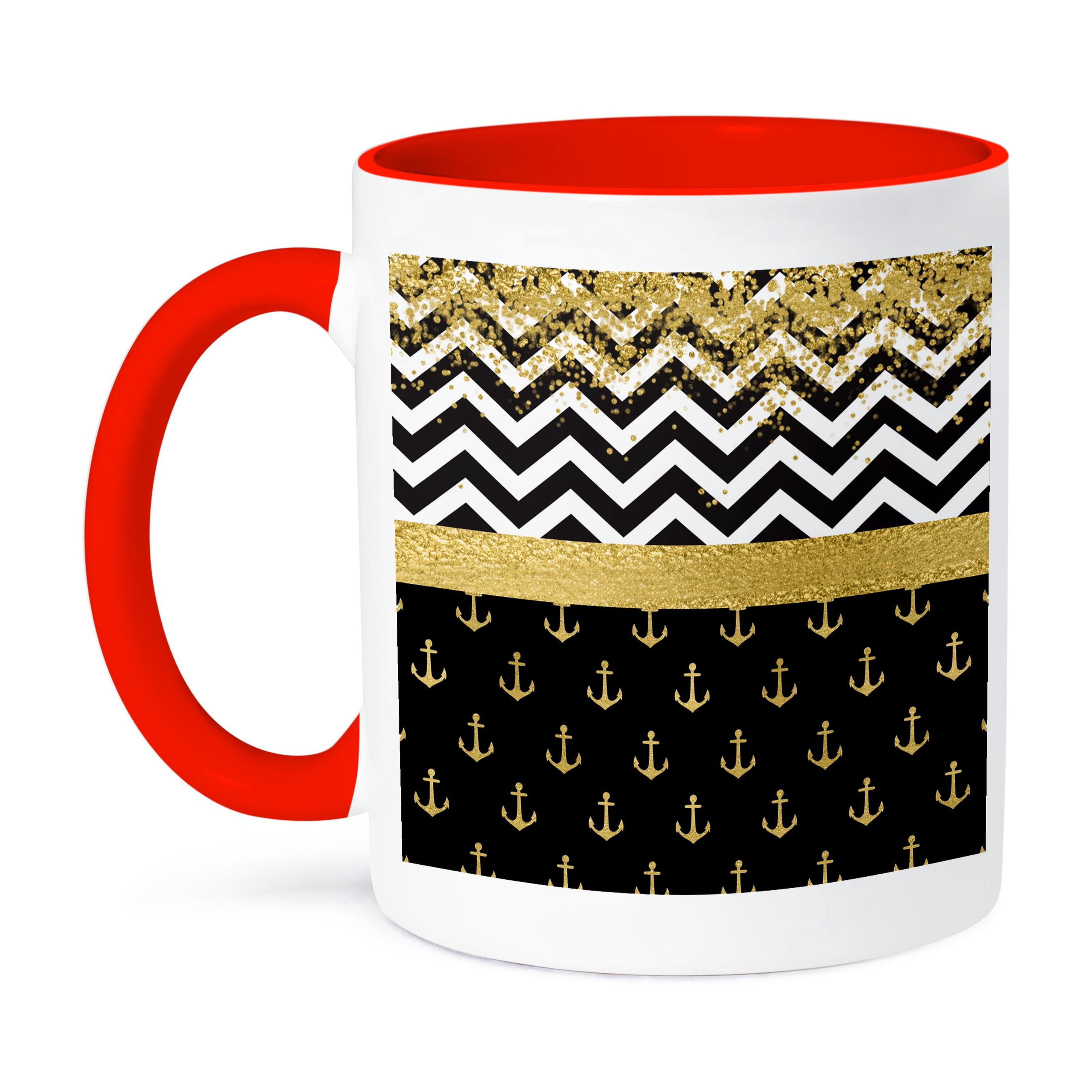 Image Of Glam Black, White, Gold Faux Glitter Chevron Stripes, Sailing ...