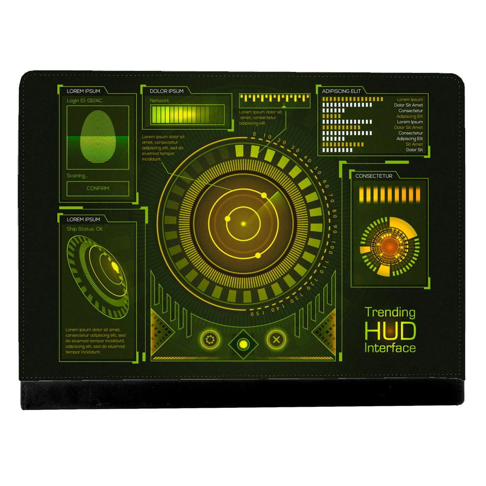 Image Of HUD Interface of a Sci Fi Space Mission in Green Apple iPad ...