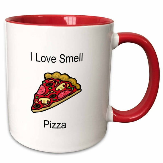 3drose, Image of I Love Smell of Pizza with Fancy Pizza Slice, 11oz Two ...