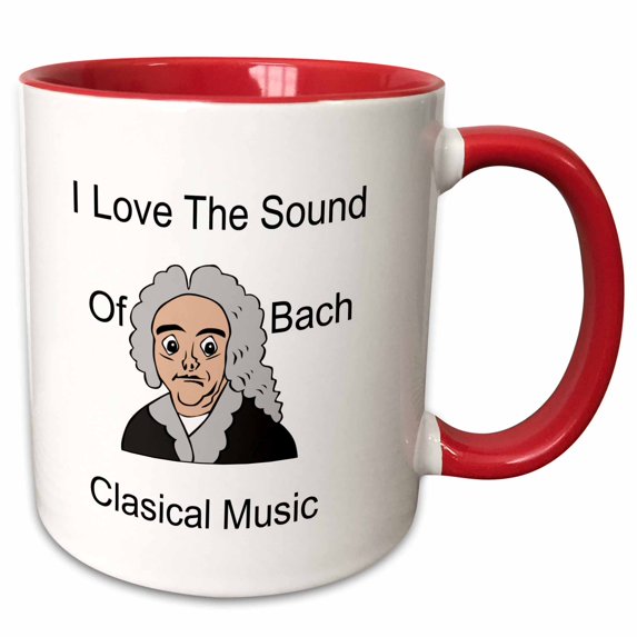3drose, Image of Love Sound of Bach Classical Music with Cartoon Bach ...