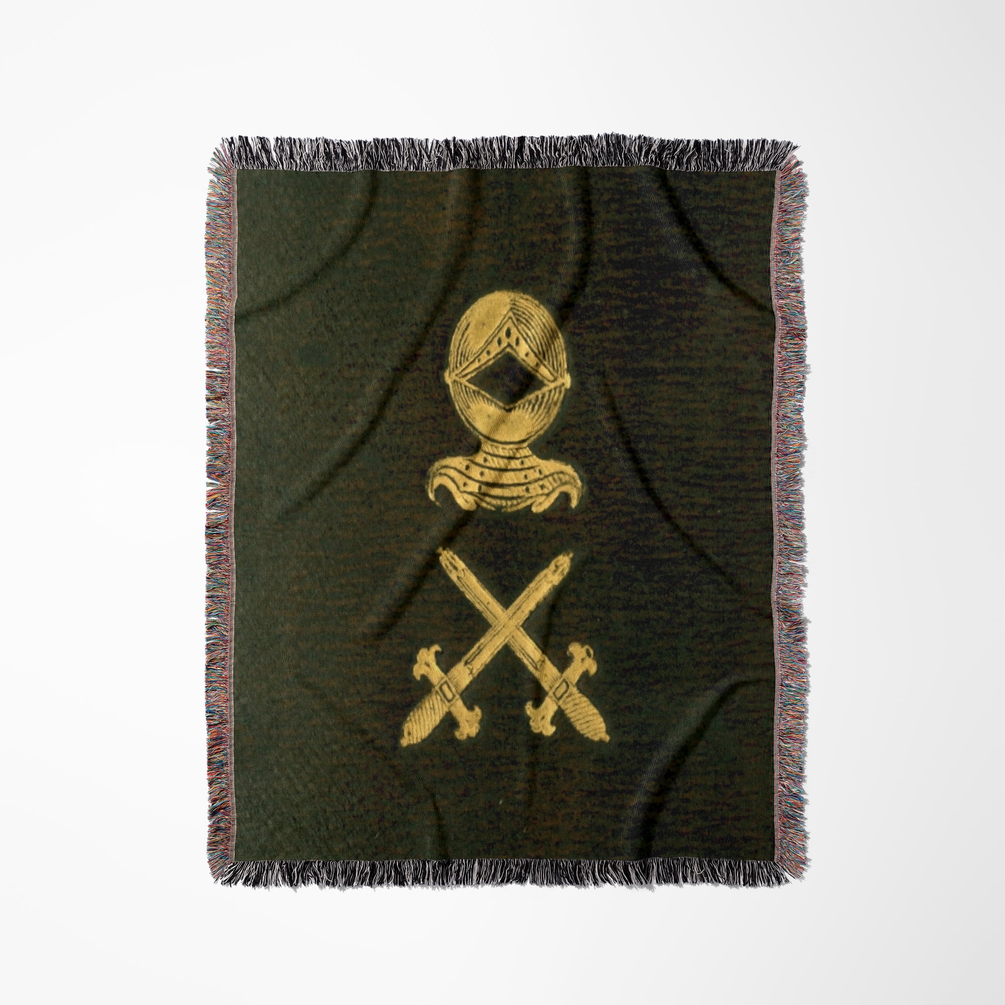 Image Of Medieval Knight Helmet Swords Black And Gold Suit Of Armor ...