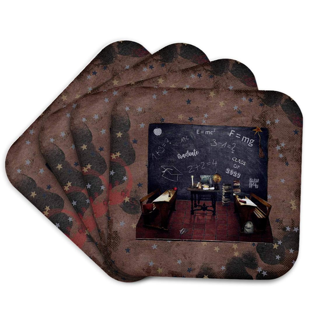 3drose, Image of Old School Room, Grad Cap, Diploma, 2023, Caulk Board ...