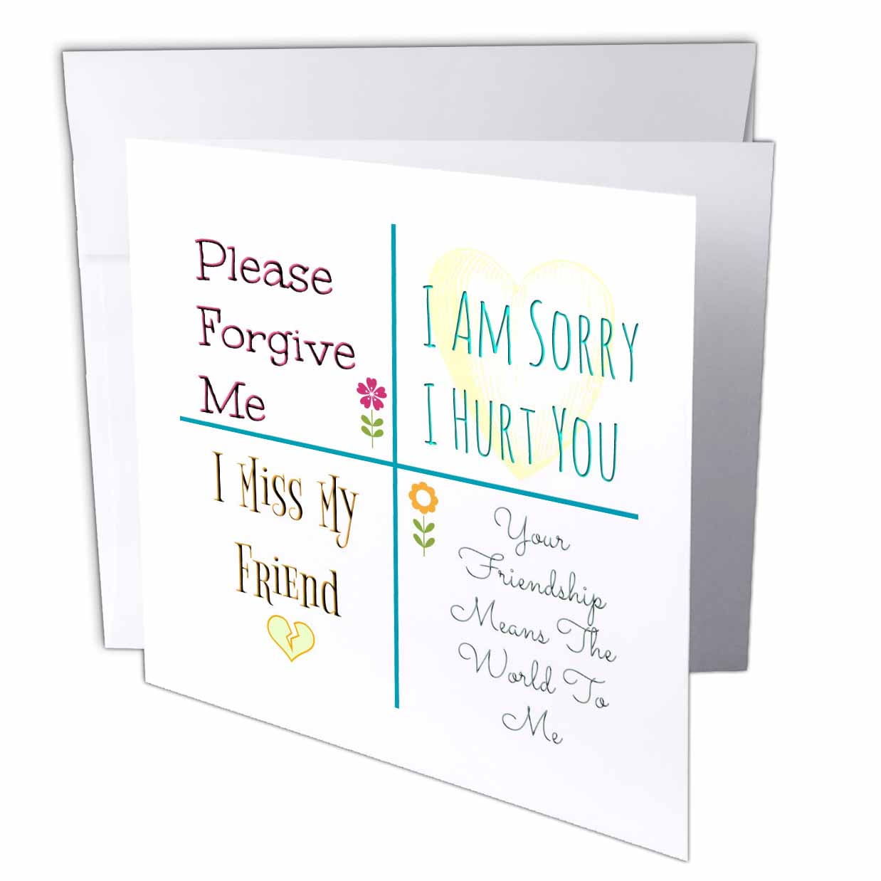Set of 6 'Please Forgive Me, I'm Sorry' Greeting Cards with Heavy-Duty ...