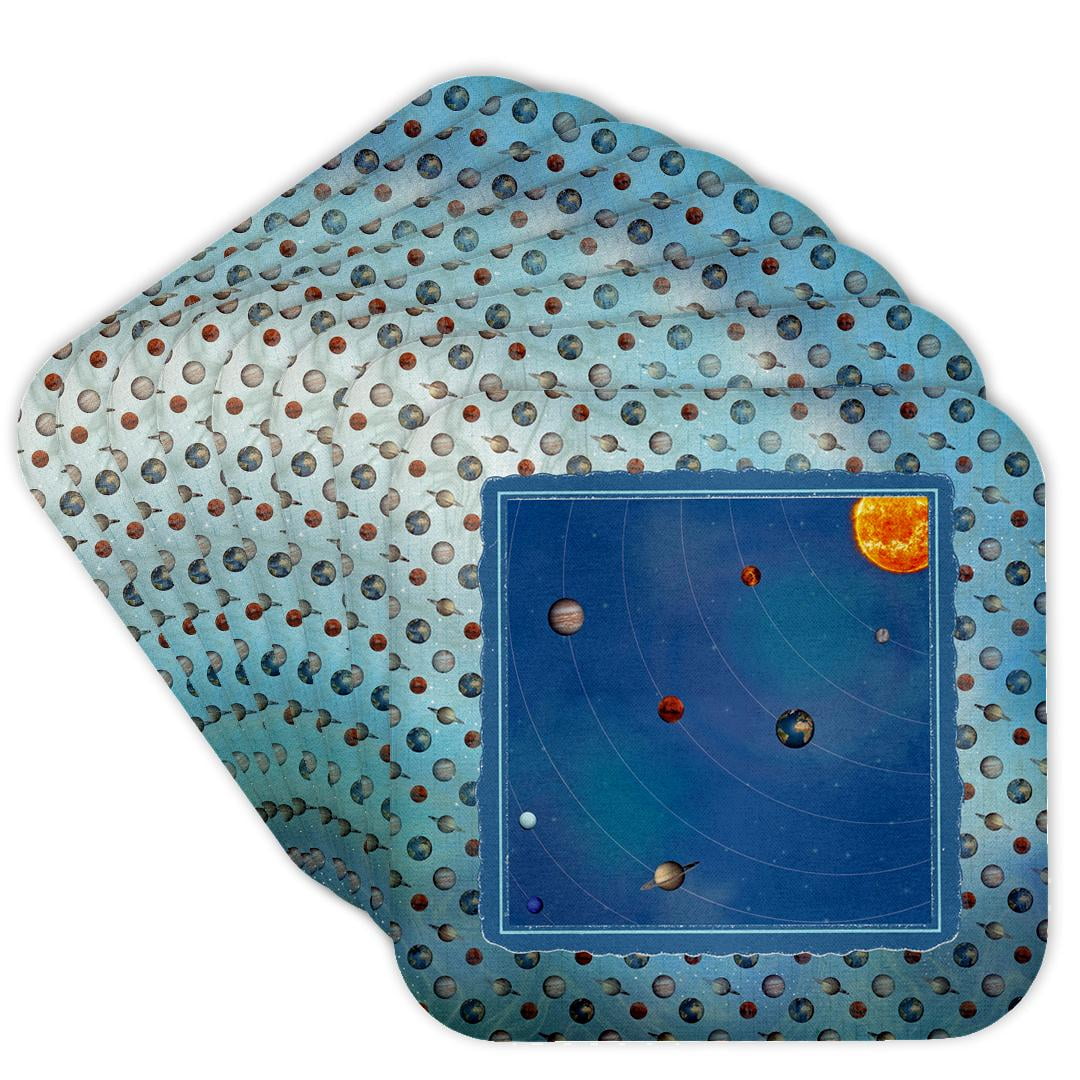 3drose, Image of Solar System, Planet Frame, Set of 8 Coasters - Soft ...