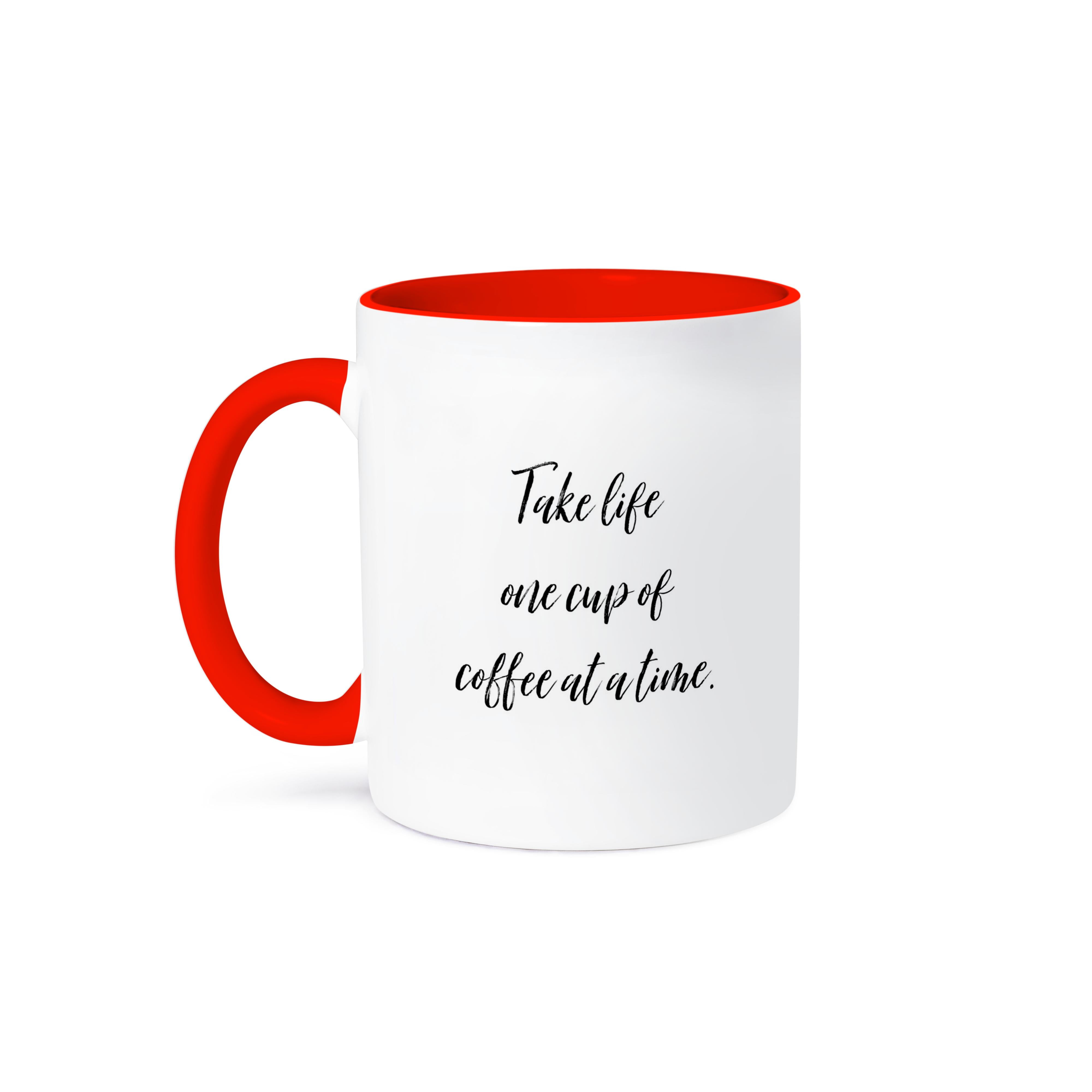 3drose, Image of Take Life One Cup of Coffee at a Time, 15oz Two-tone ...
