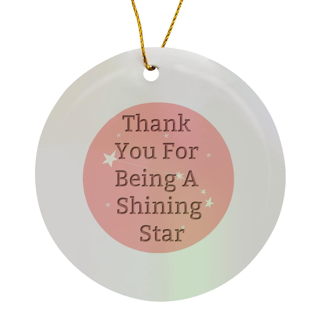 3drose, Image of Thank You for Being a Shining Star, Circle Porcelain ...