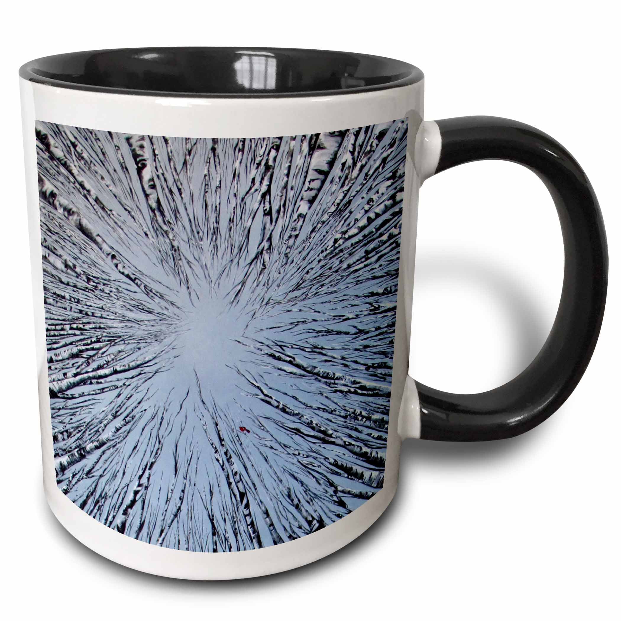 3drose, Image of the Sky Filled with Birch Trees., 11oz Two-tone Black ...