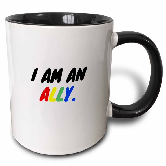 3drose, Image of the Words I Am an Ally, 15oz Two-tone Black Mug ...
