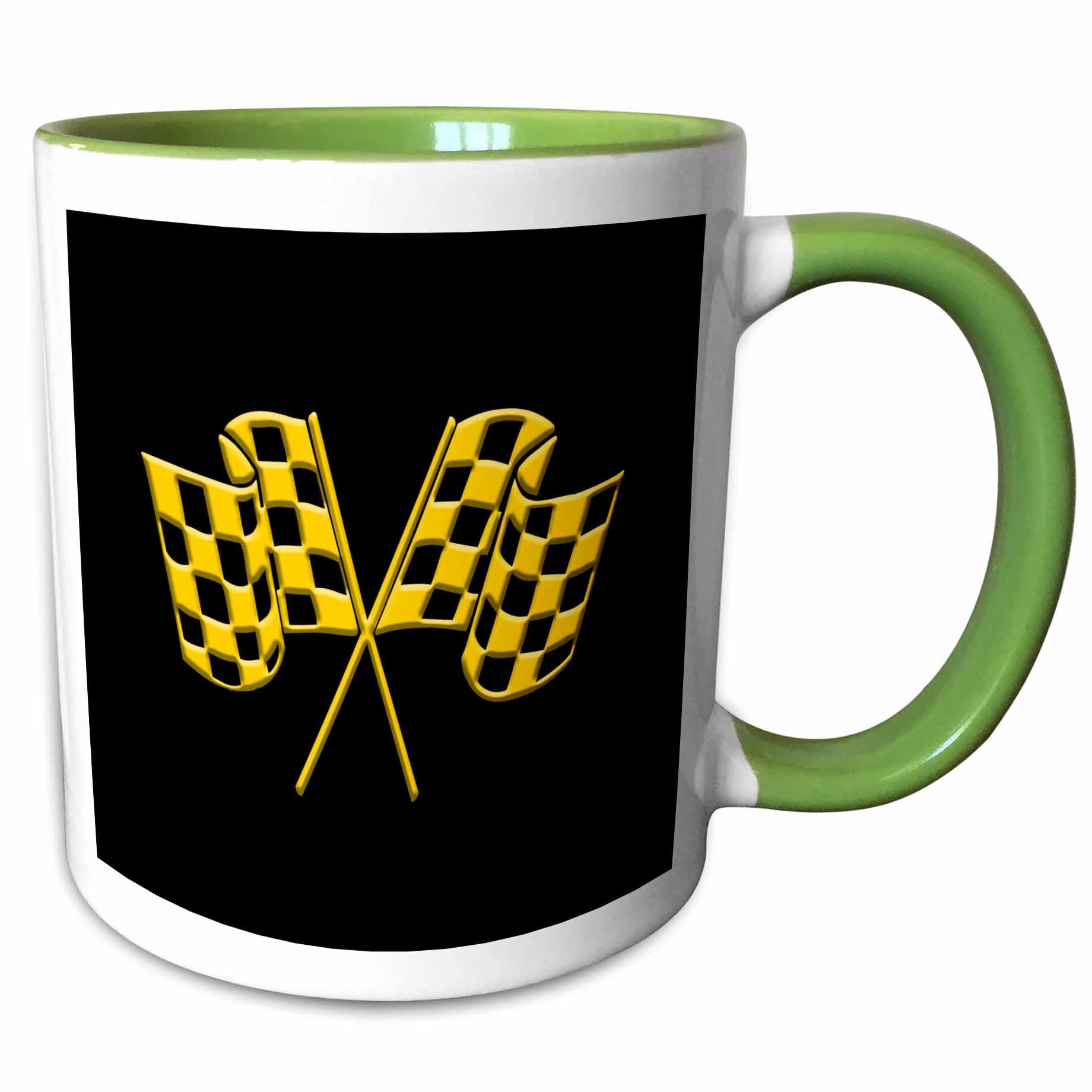 3drose, Image of Two Crossed Checkered Auto Racing Flags. Yellow on ...