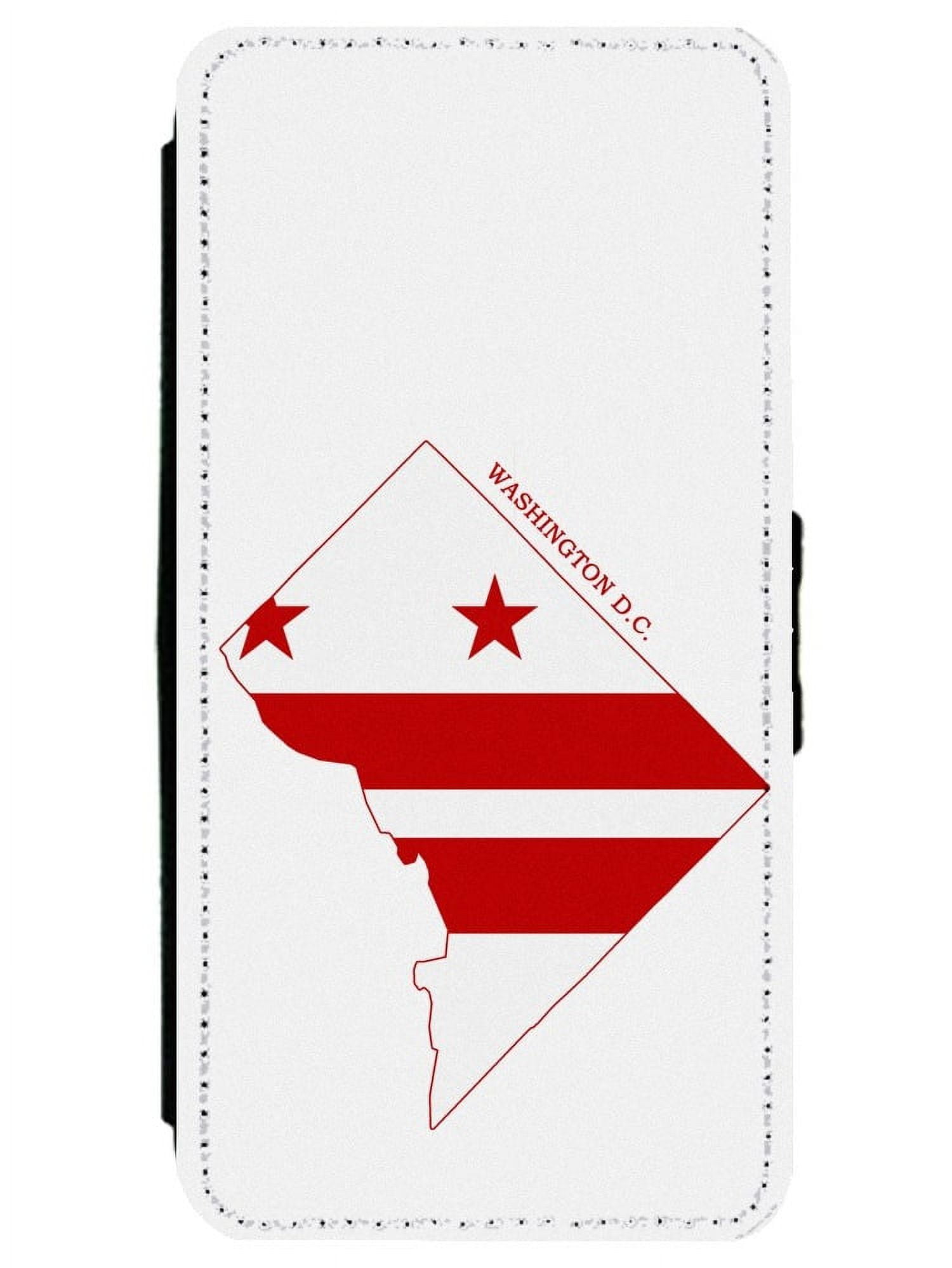 Image Of Washington D.C. State Map Apple iPhone X Leather Flip Phone ...