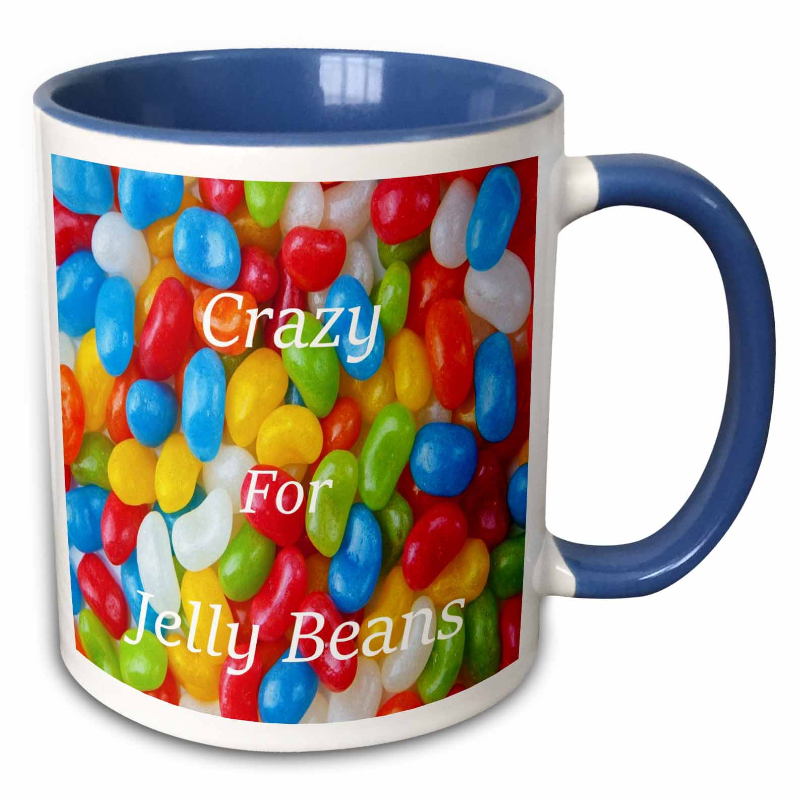 3drose, Image of Words Crazy for Jelly Beans on Colorful Photo, 15oz ...
