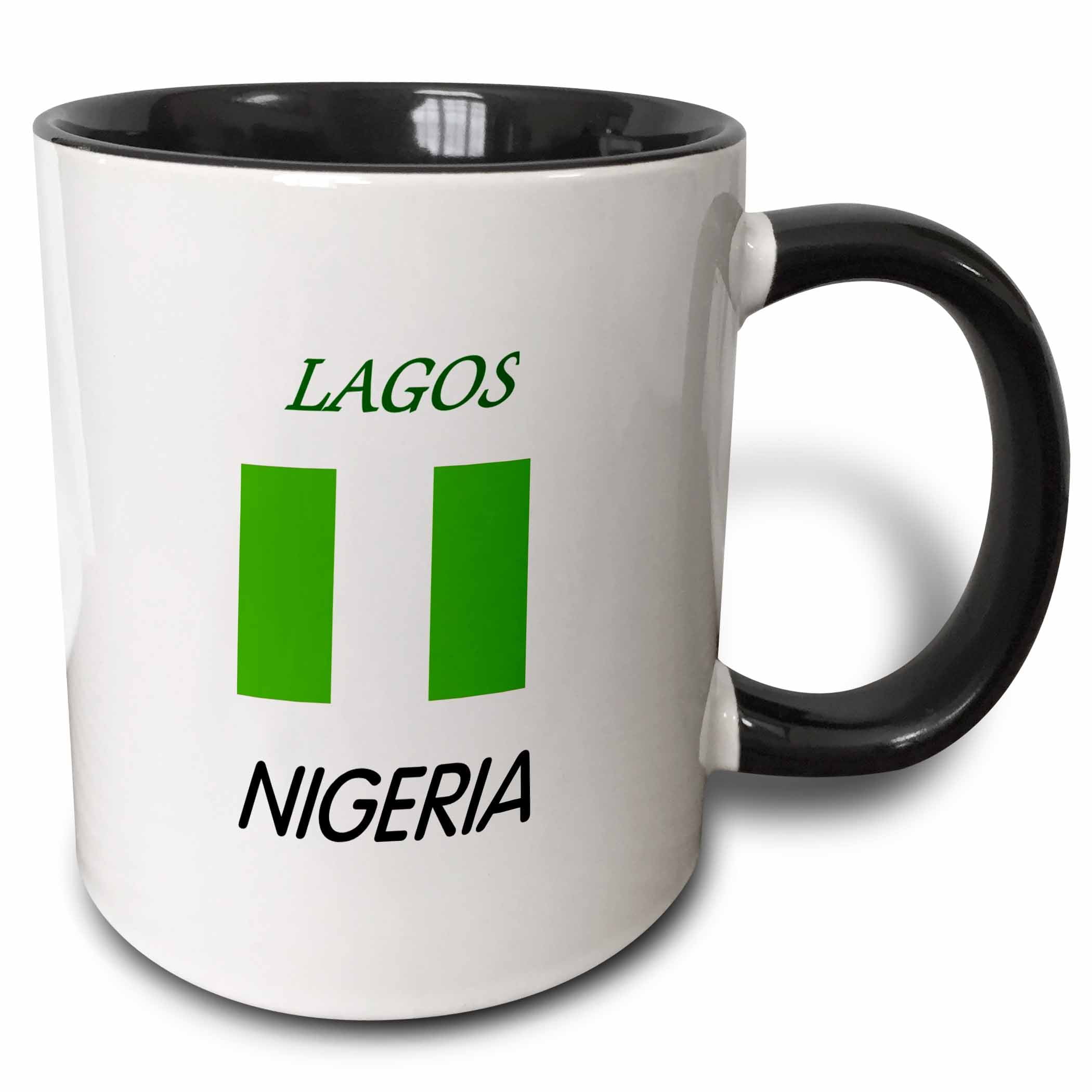 3drose, Image of Words Lagos and Nigeria with Countrys Flag, 11oz Two ...