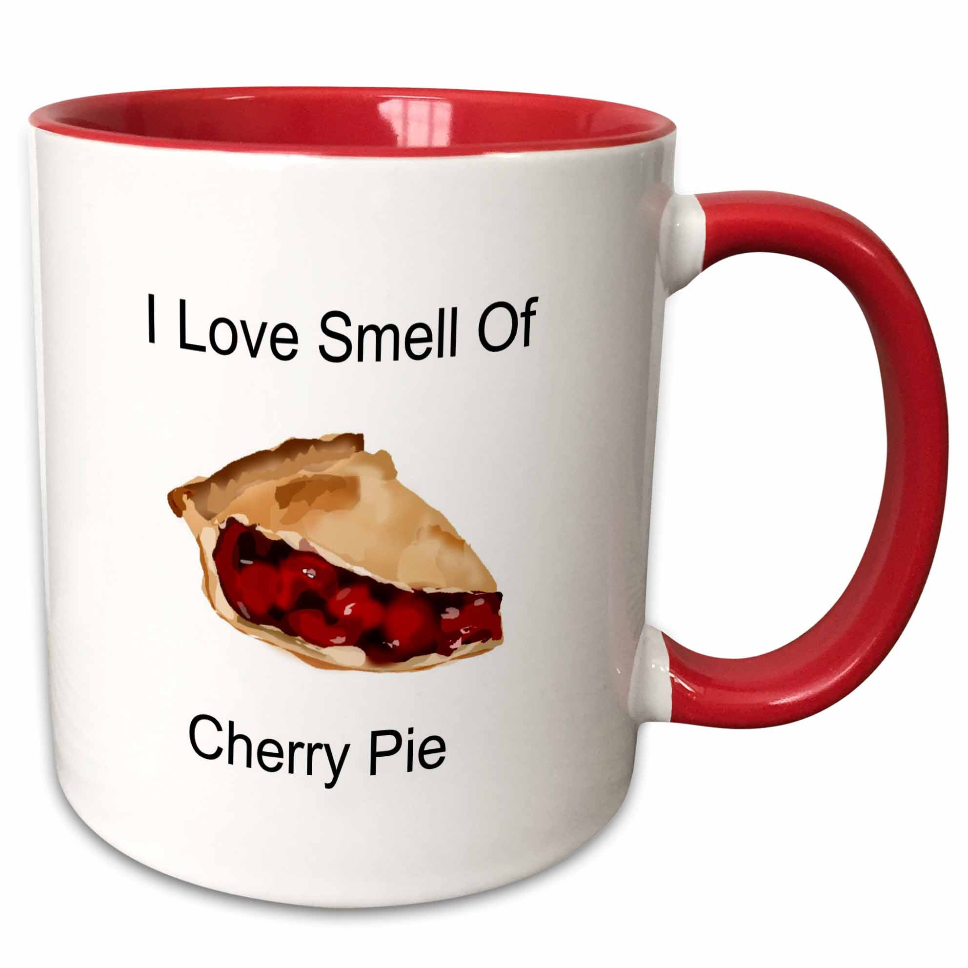 3drose, Image of Words Love Smell of Cherry Pie with Cartoon Pie Piece ...