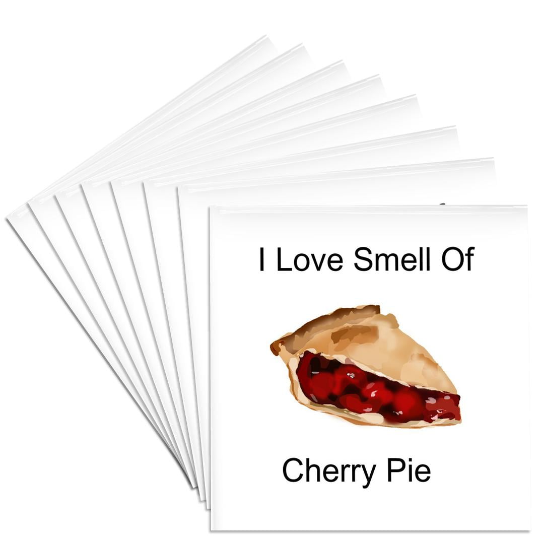 3drose, Image of Words Love Smell of Cherry Pie with Cartoon Pie Piece ...