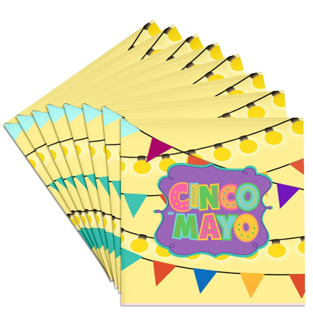 Image Of Zig Zig Cinco De Mayo, Colorful Flags And Lights, set of 8 ...