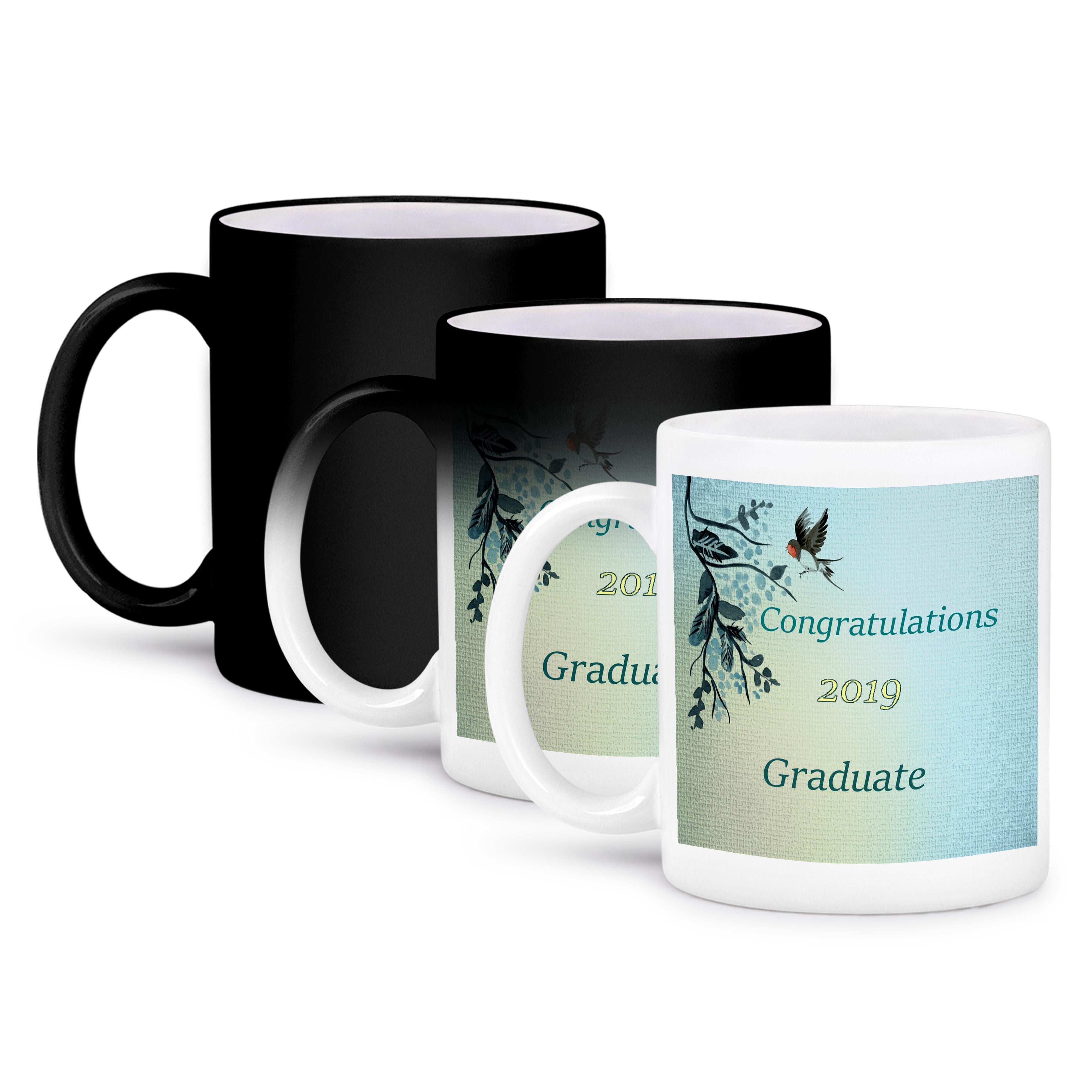 3dRose, Image of Aqua And Yellow Vintage Congratulations 2019, 11oz ...