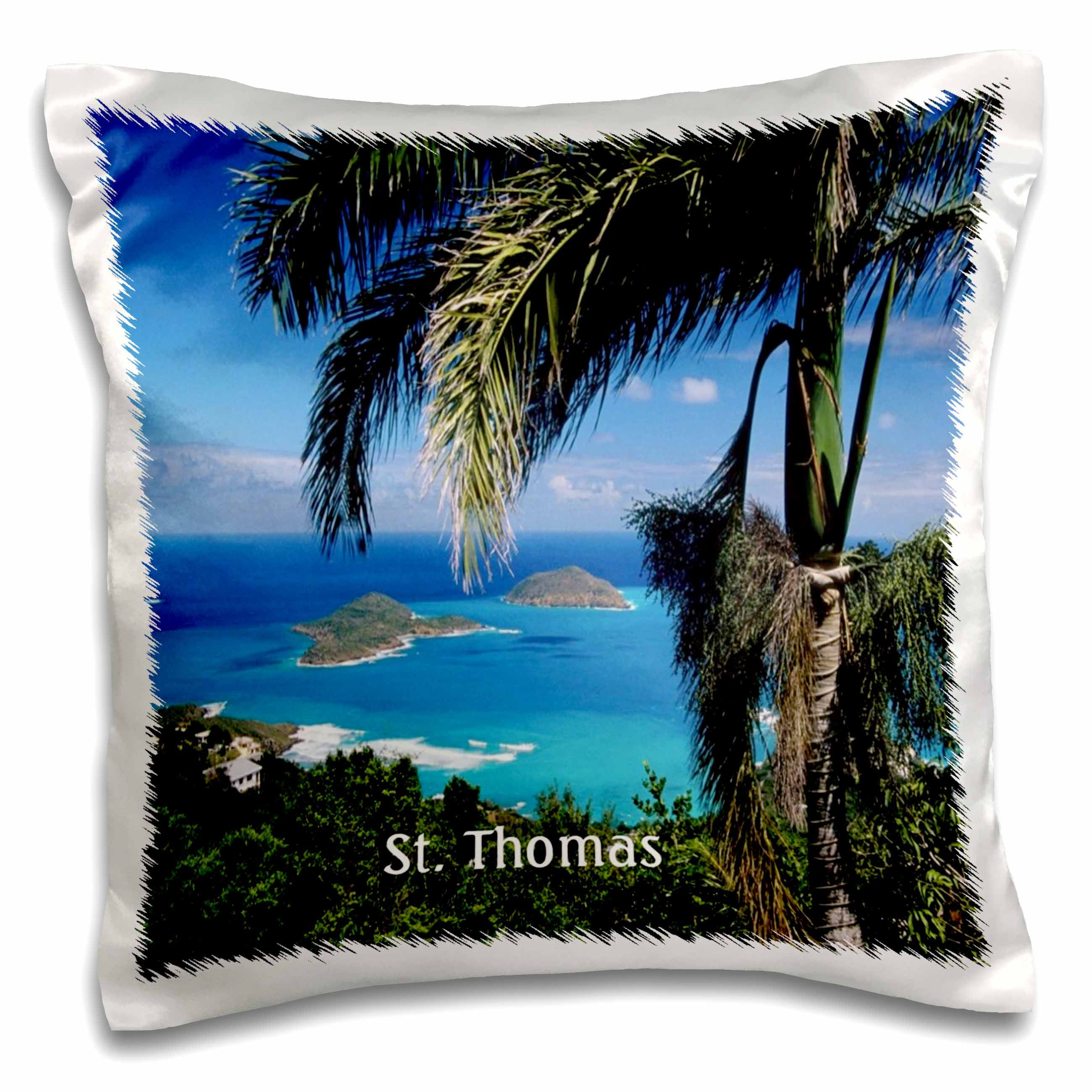 3drose, Image of Beautiful St. Thomas from Hillside Overlooking Sea ...