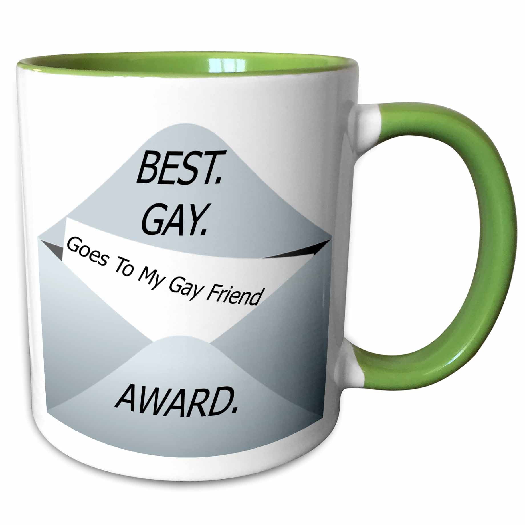 Image of Best Gay Award Goes To My Gay Friend On Envelope 15oz Two-Tone ...