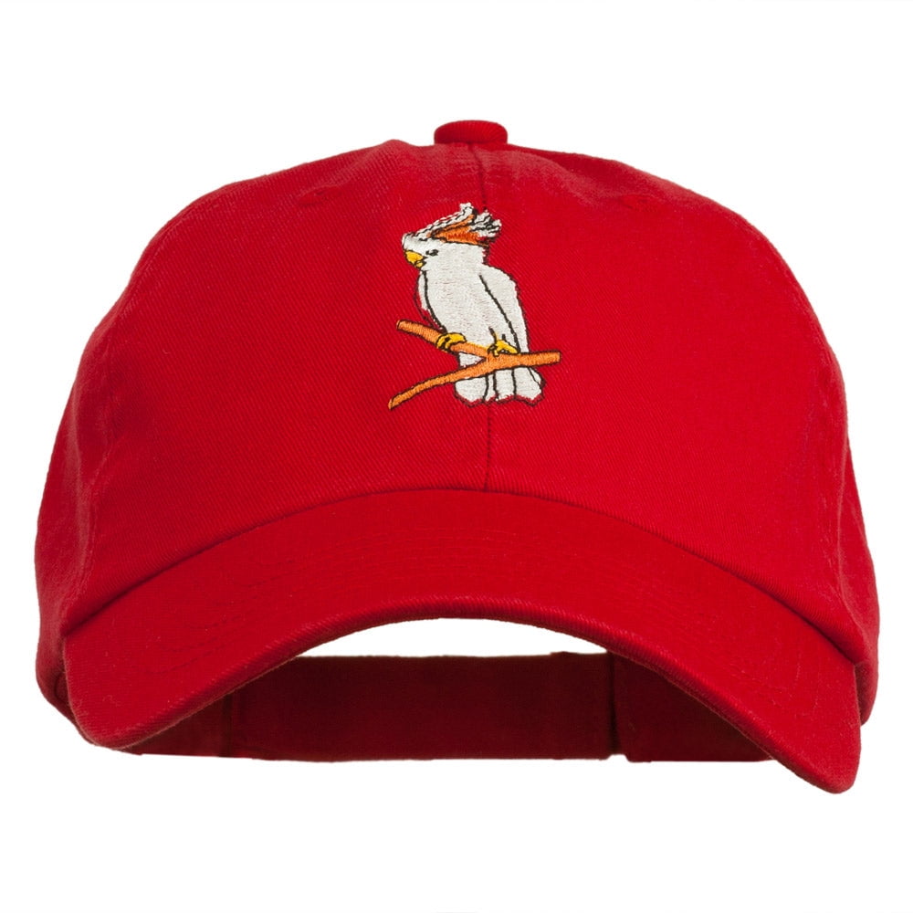 Image of Cockatoo Embroidered Pet Spun Cap - Red OSFM - Walmart.com