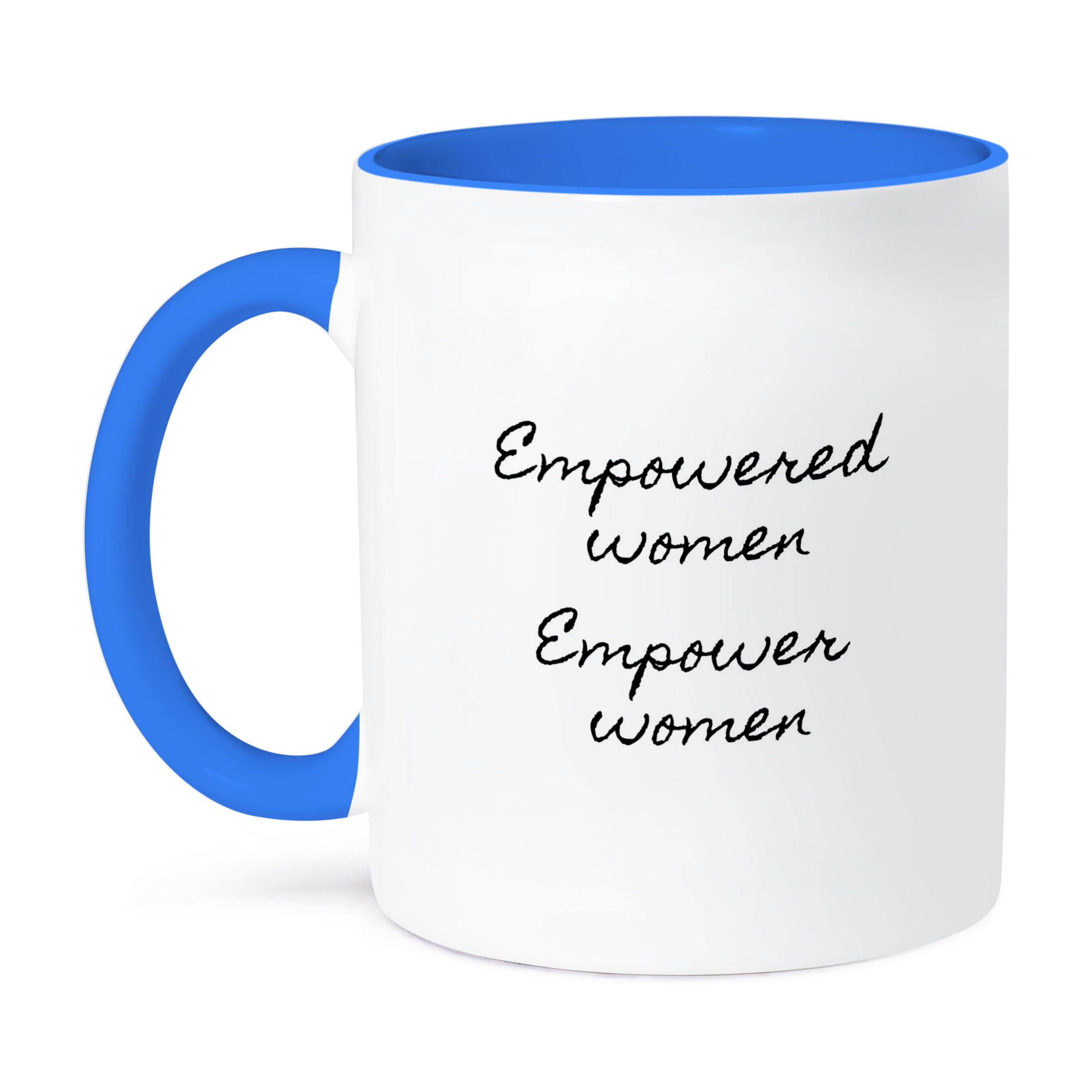 3dRose, Image of Empowered Women Empower Women, 11oz Two-Tone Blue Mug ...