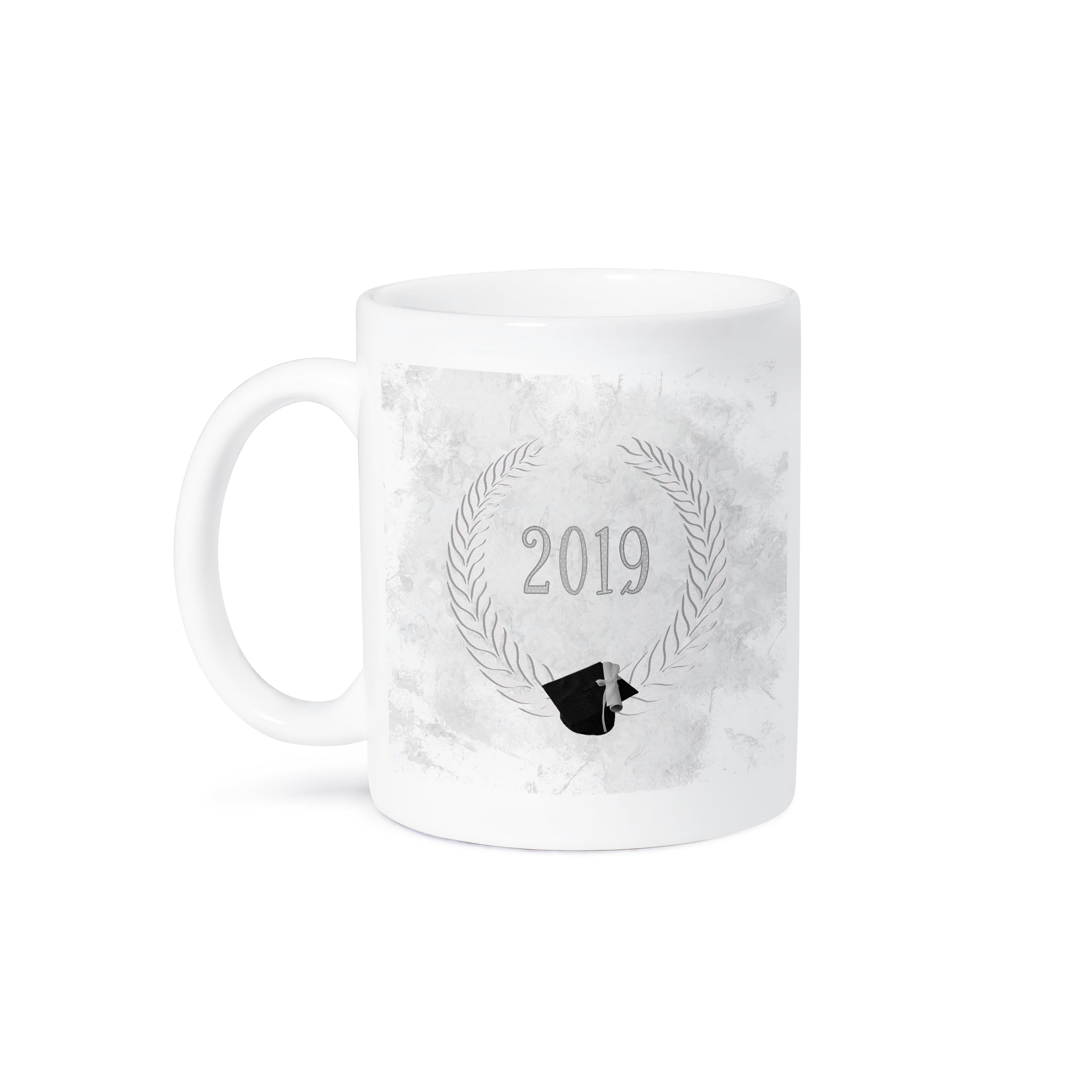 3dRose, Image of Graduation Diploma on Cap, Leaf Oval Frame, 2019, Gray ...