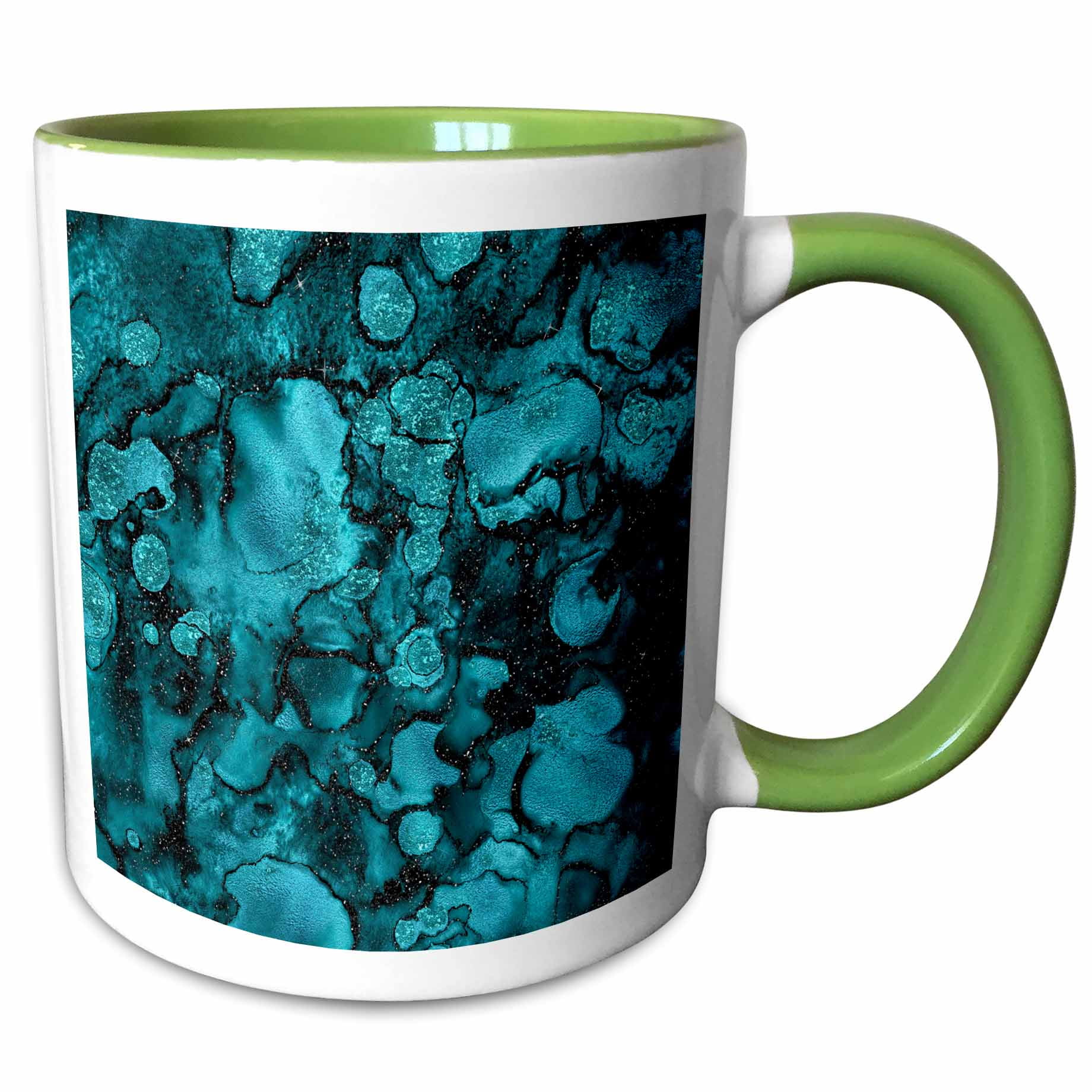 Image of Light Blue And Gold Marble Agate Gem Mineral Malachite Quartz ...