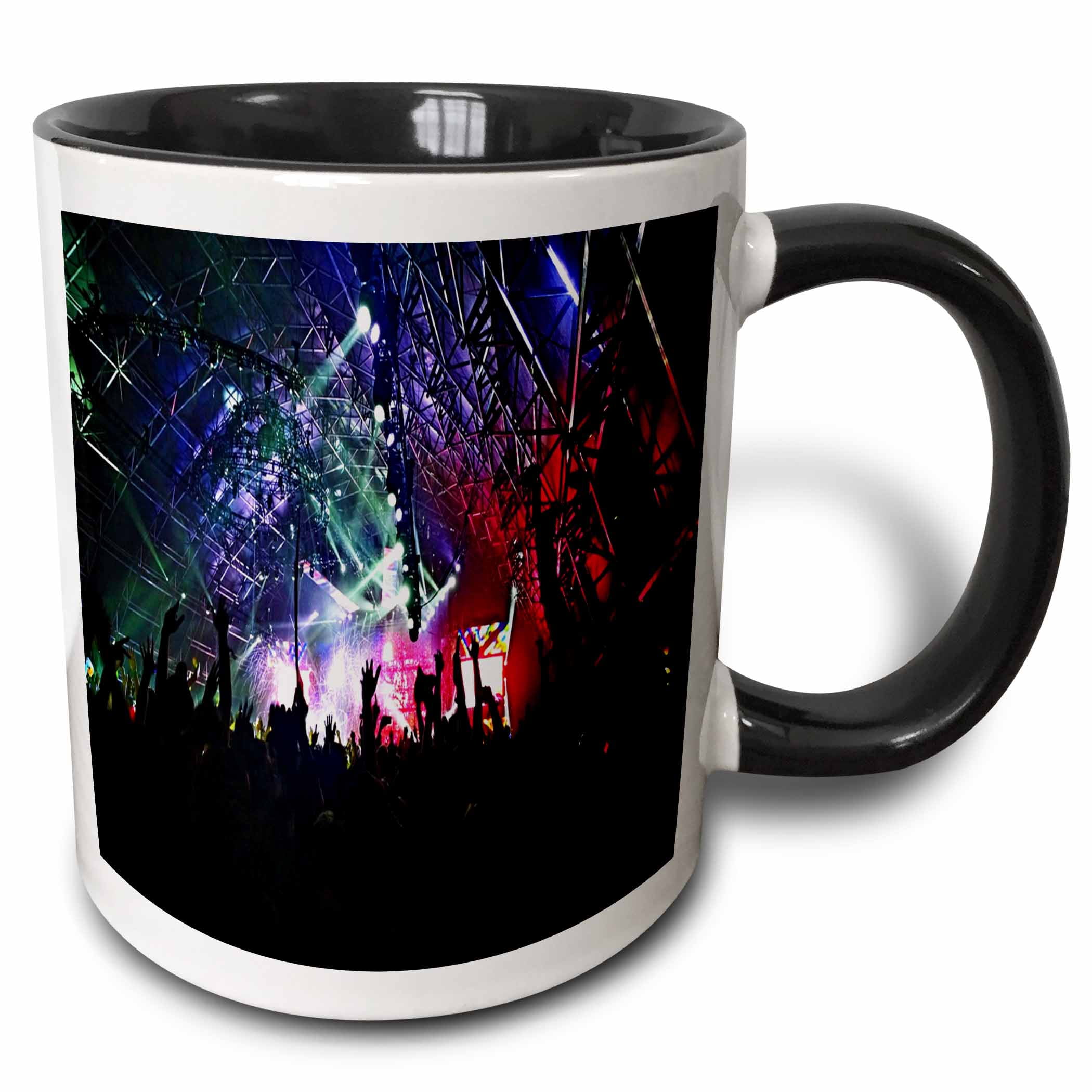 Image of Music Concert With Bright Light Show 11oz Two-Tone Black Mug ...