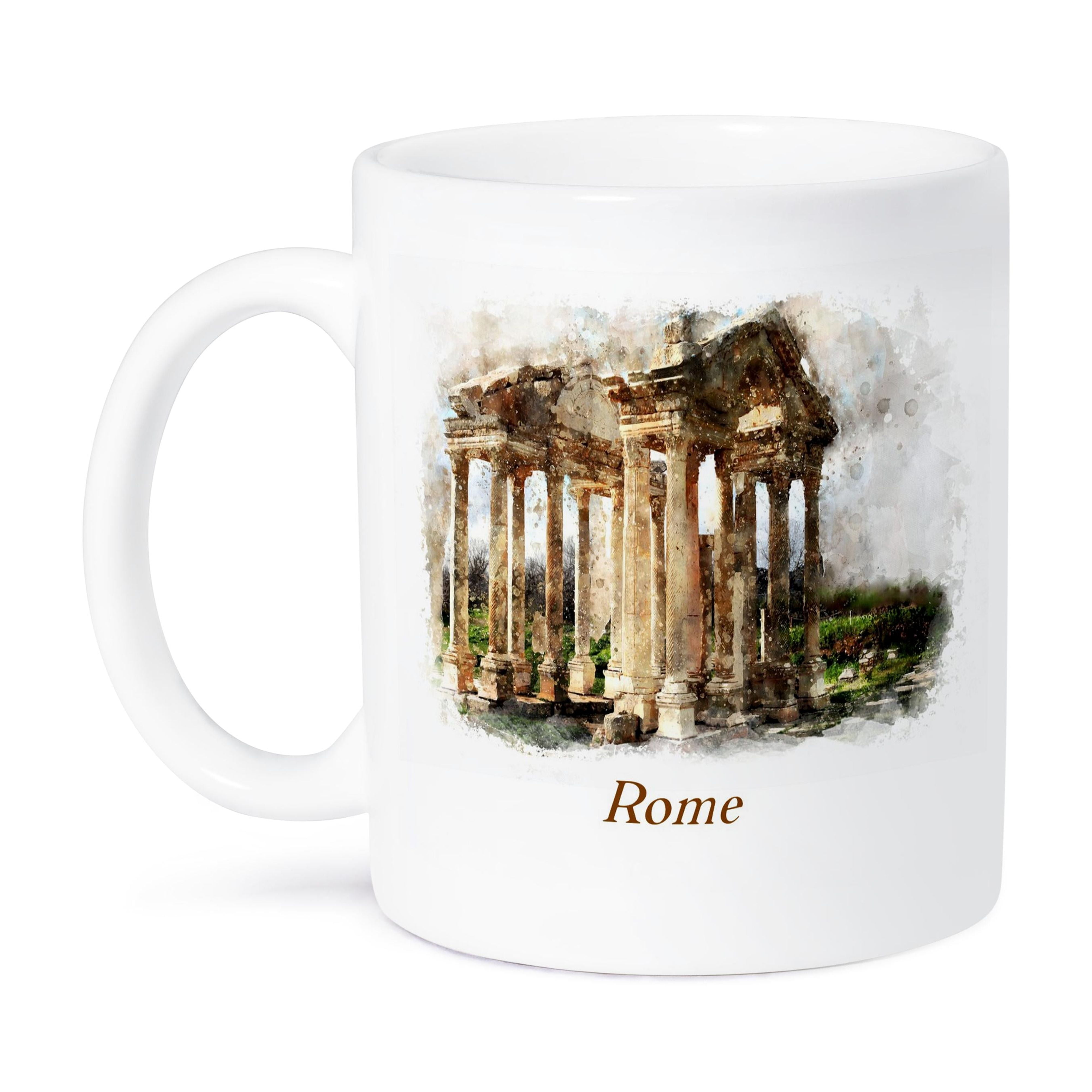 3dRose, Image of Watercolor Painting Of Coliseum In Rome, 15oz Mug ...