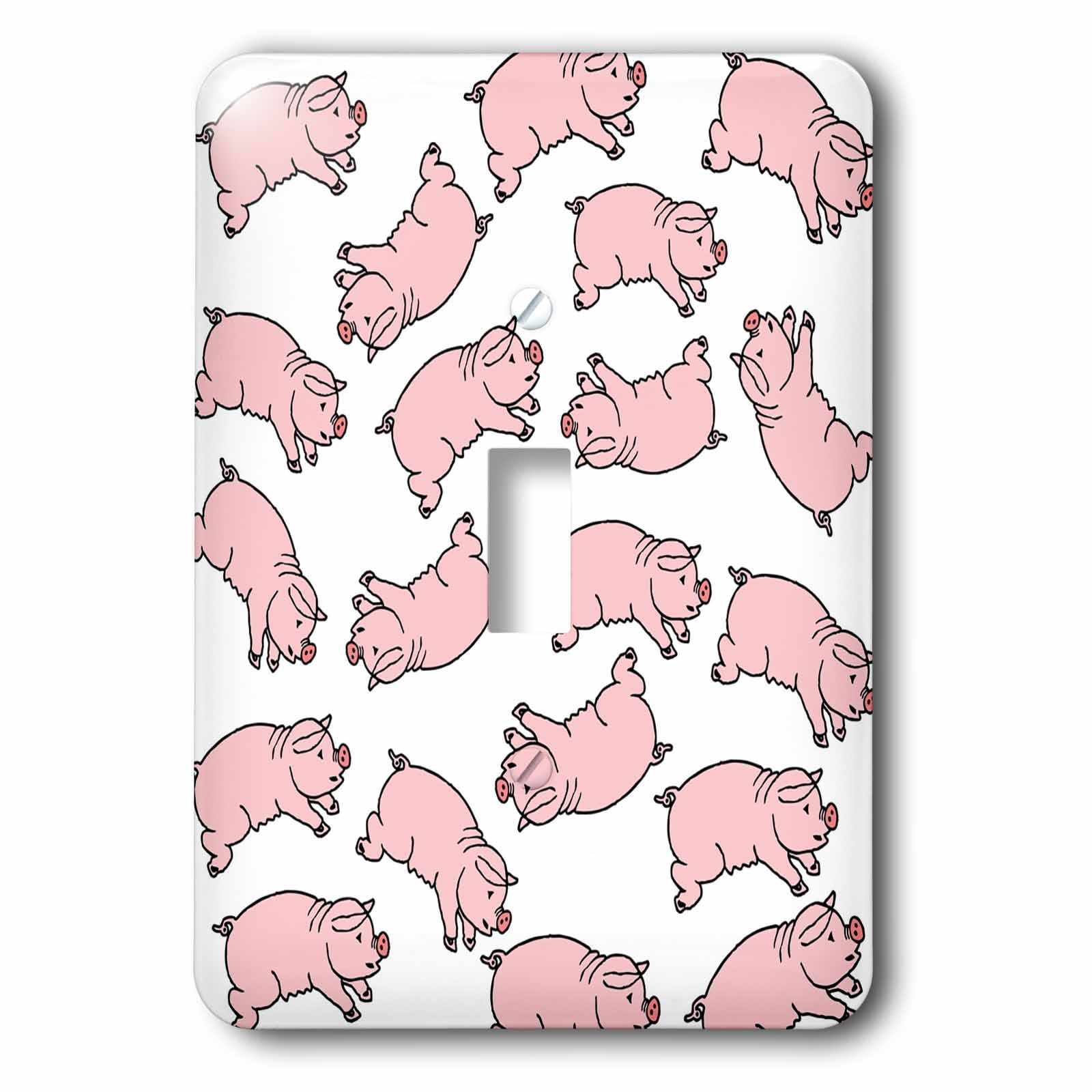 Image of light pink piggy toss pattern single toggle switch lsp-180313 ...