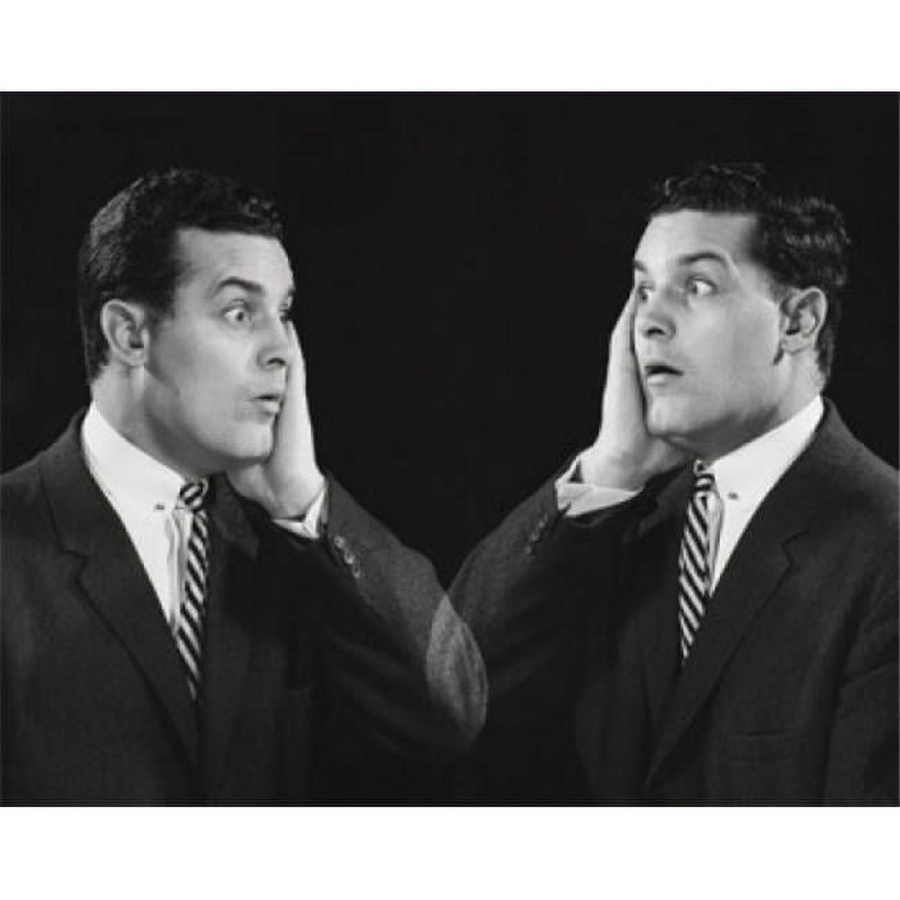 Images of a Businessman with Surprised Facial Expressions Poster Print ...