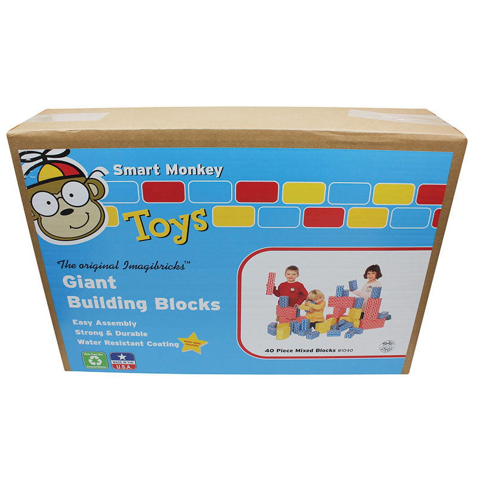 ImagiBRICKS Giant Building Block Set, 40 Pieces | Bundle of 5 Sets ...