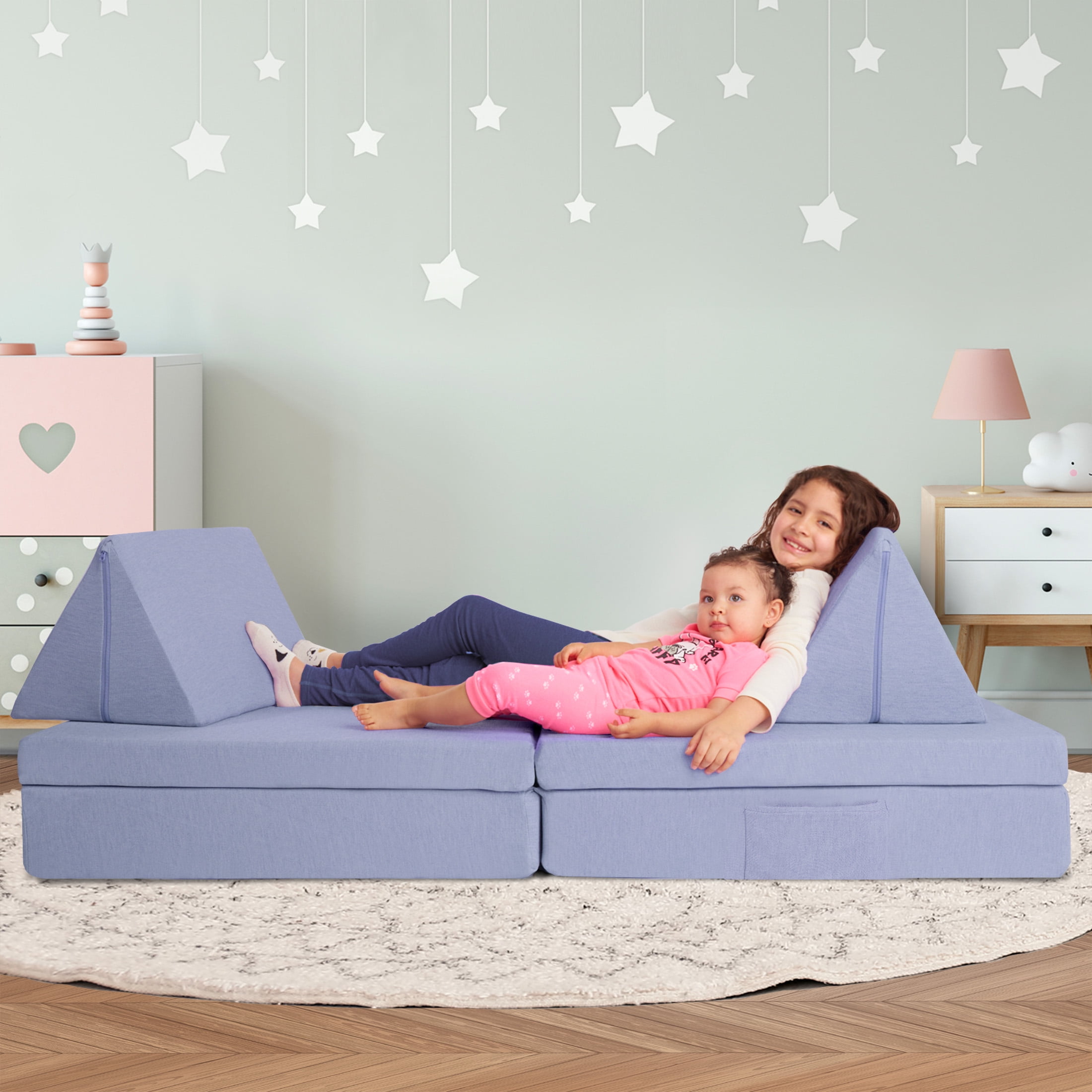 Imaginarium Kids Couch, Sky Blue - Walmart.com