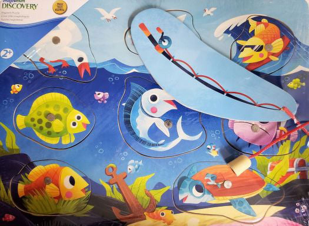 Imaginarium Magnetic Wood Peg Puzzle 8-Piece - Under The Sea Creatures ...