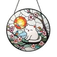Imaginary Feline Stained Glass Style Window Suncatcher, Decorative ...