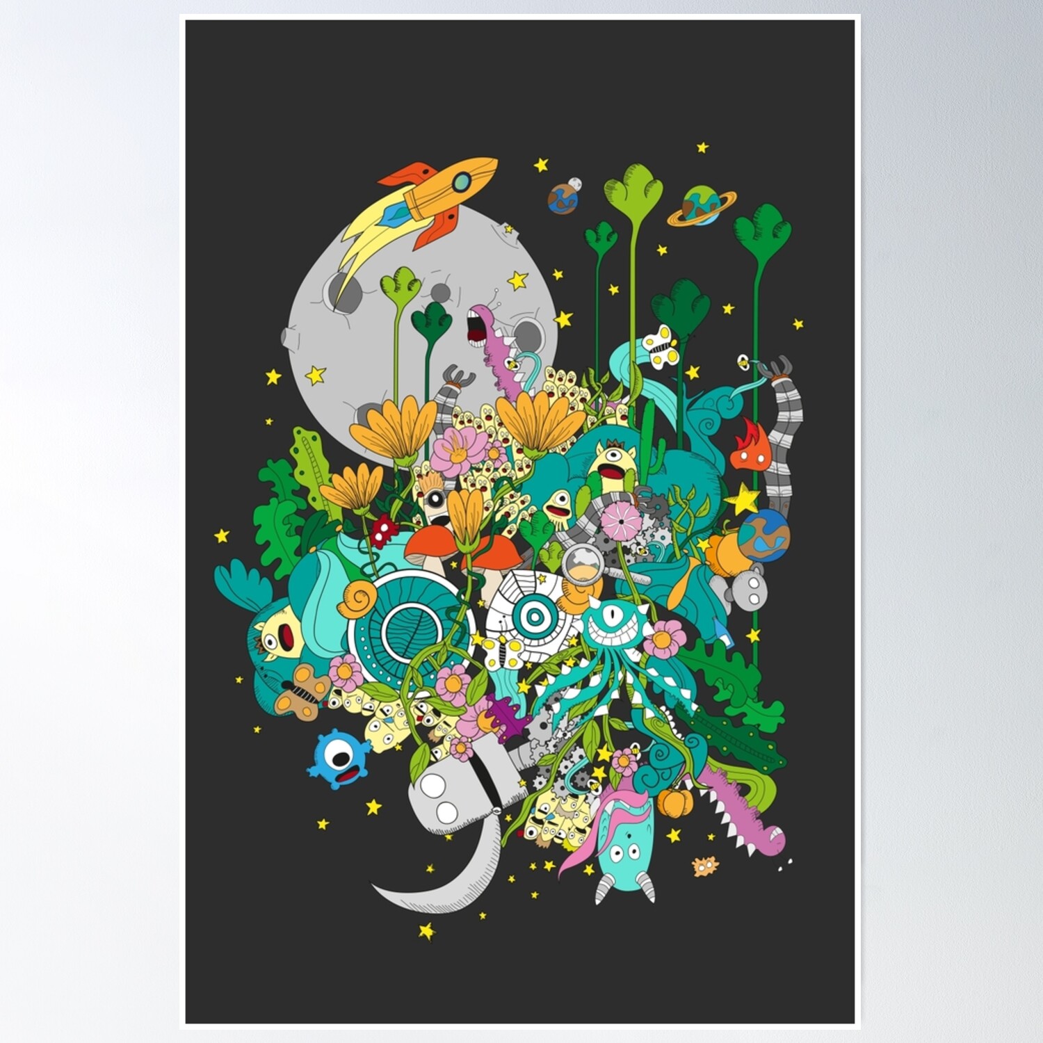 Imaginary Land Poster Wall Art, Modern Wall Decor, 12x18 UNFRAMED ...