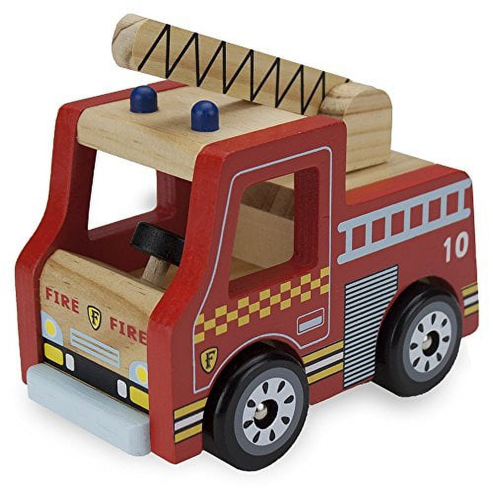 Imagination Generation Wooden Wheels Chunky Toy Fire Engine Fireman ...